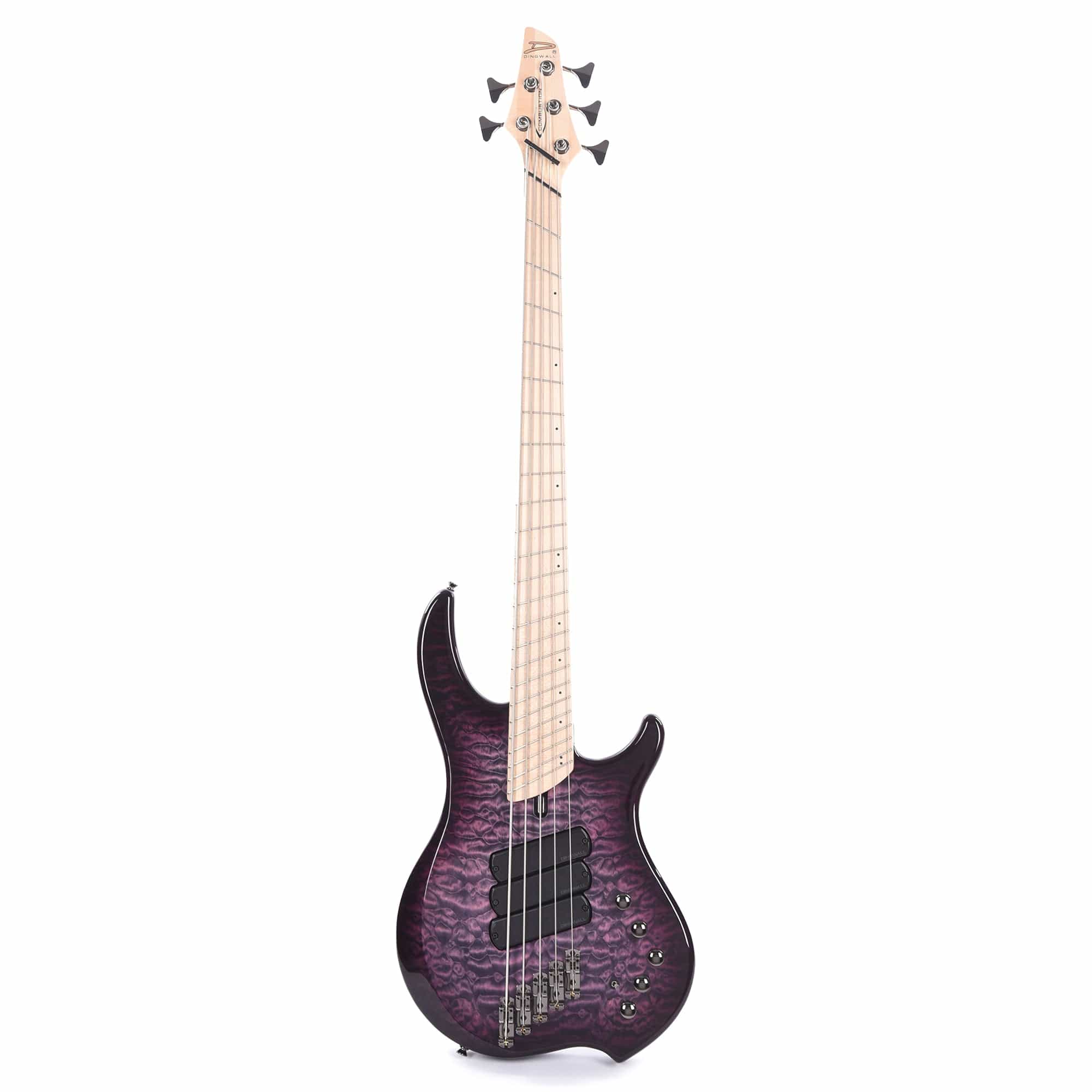Dingwall Combustion 5-String Swamp Ash/Quilted Maple Ultra Violet Burs ...
