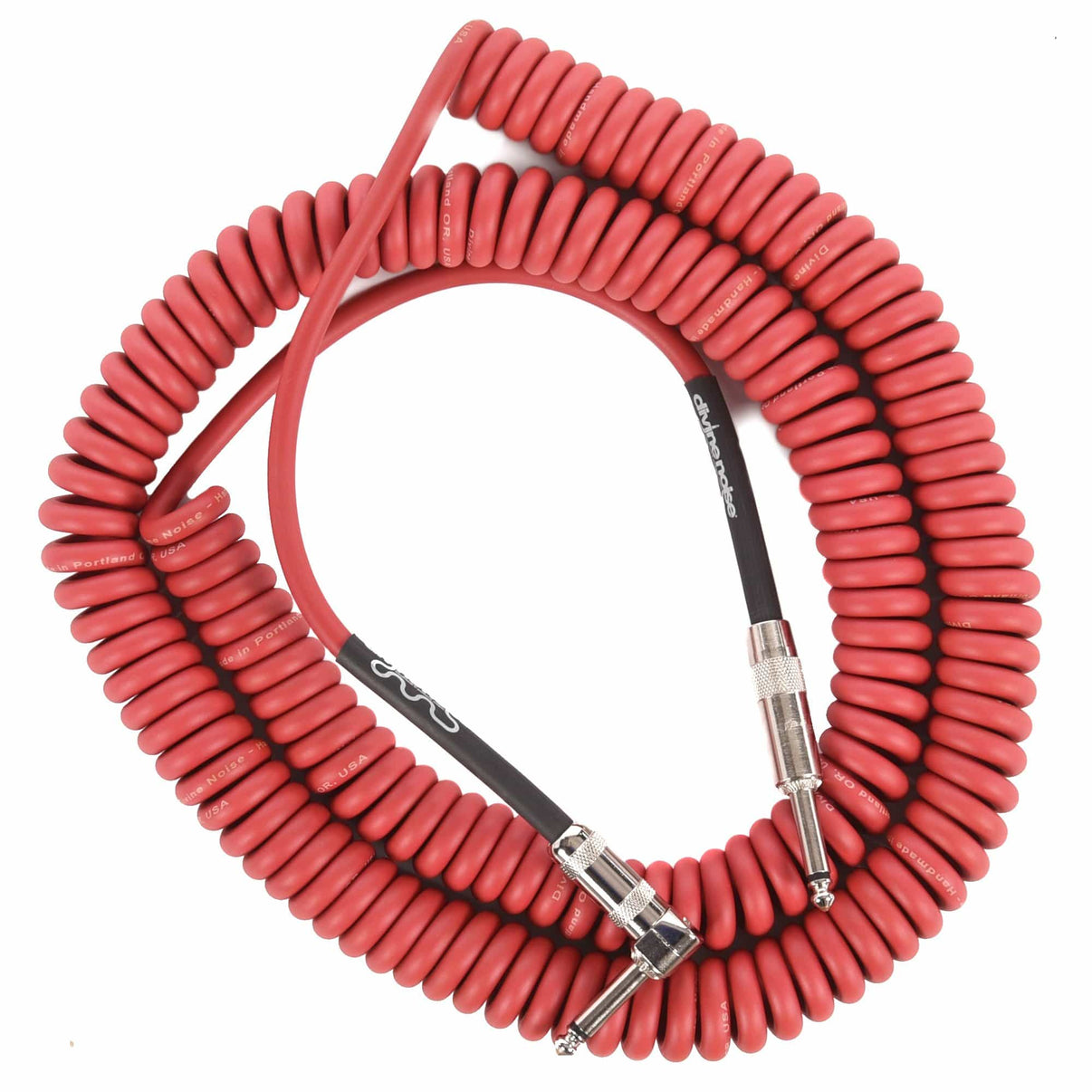 Divine Noise Curly Cable Red 30' Straight/Right Angle – Chicago Music ...