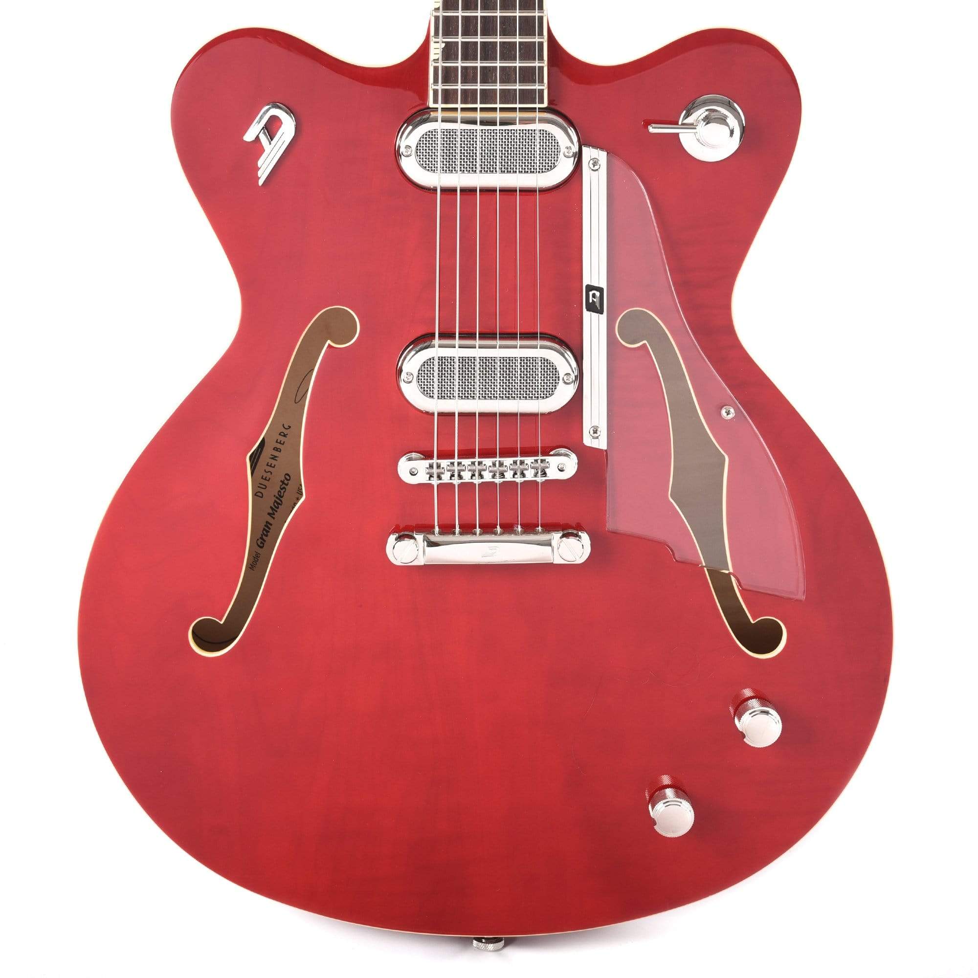 Duesenberg Gran Majesto Cherry Red Double Cutaway – Chicago Music Exchange
