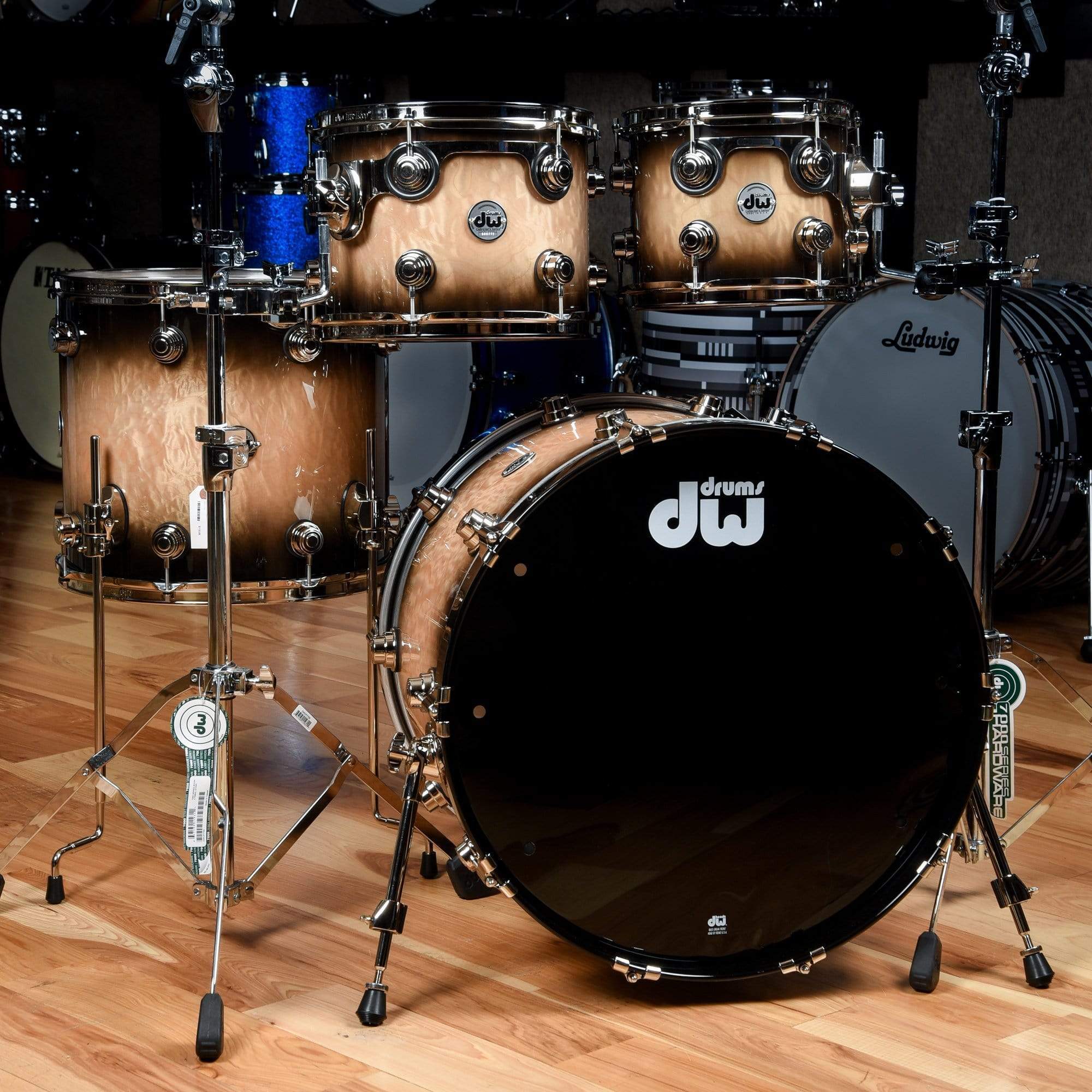 DW Collector's Series 10/12/16/22 4pc. Exotic Drum Kit Candy Black Bur ...