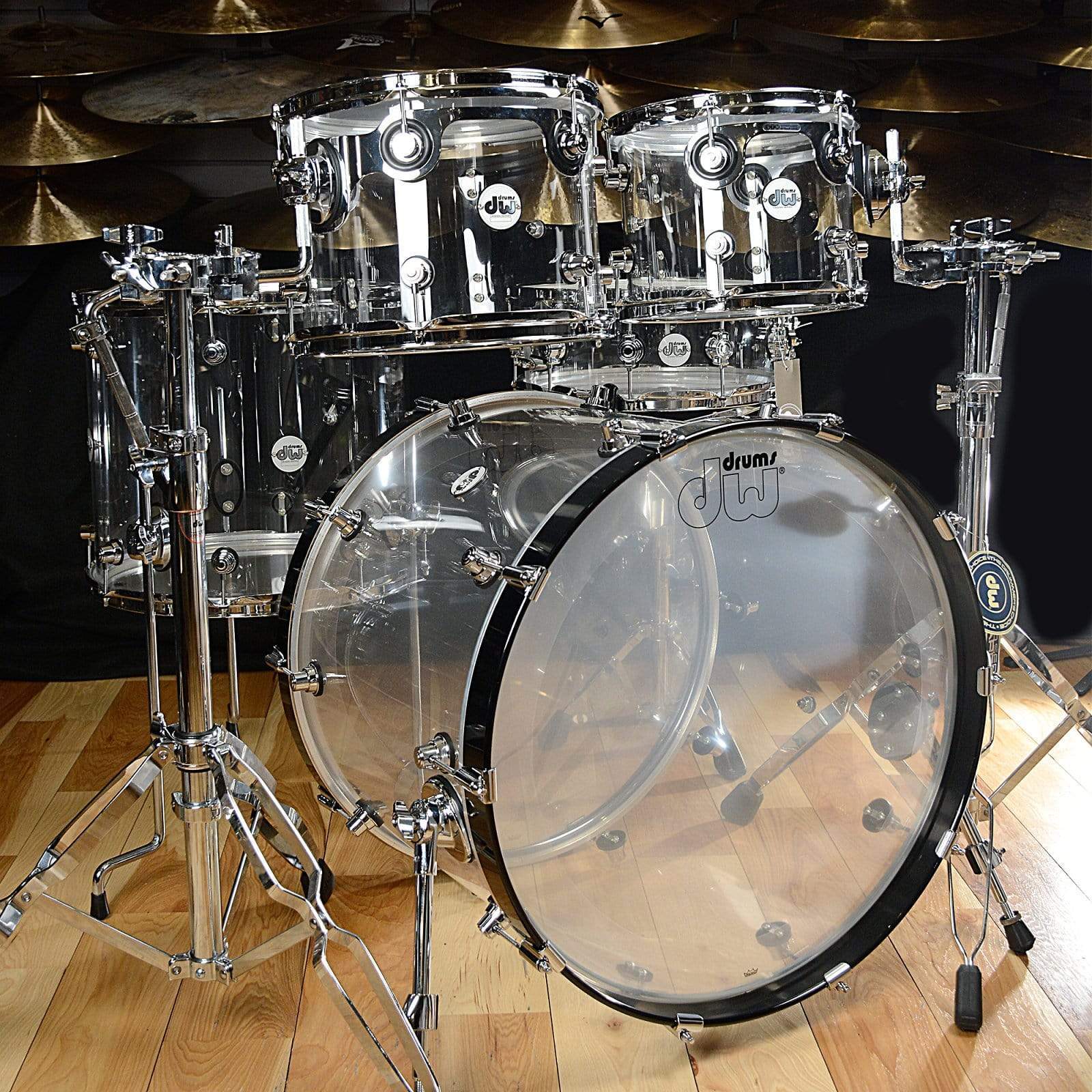 DW Design Series 10/12/16/22/5.5x14 5pc. Acrylic Drum Kit Clear ...