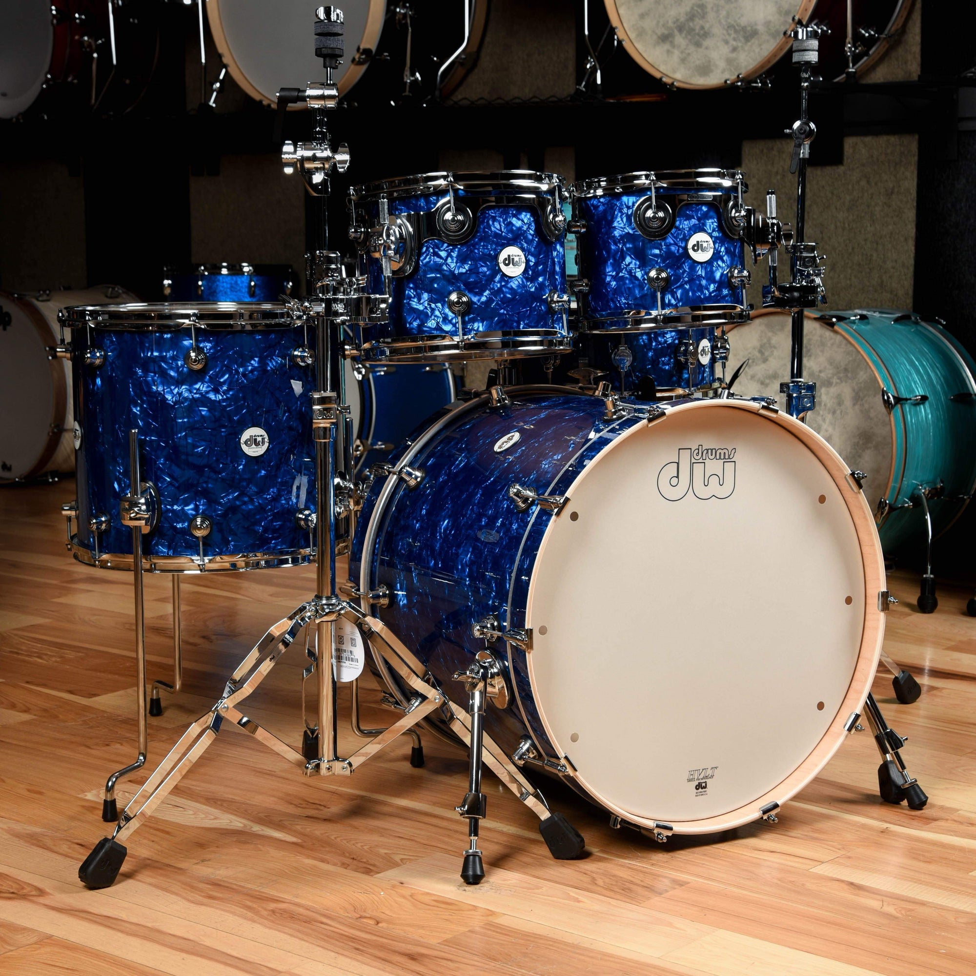 DW Design Series 10/12/16/22/5.5x14 5pc. Drum Kit Deep Blue Marine ...