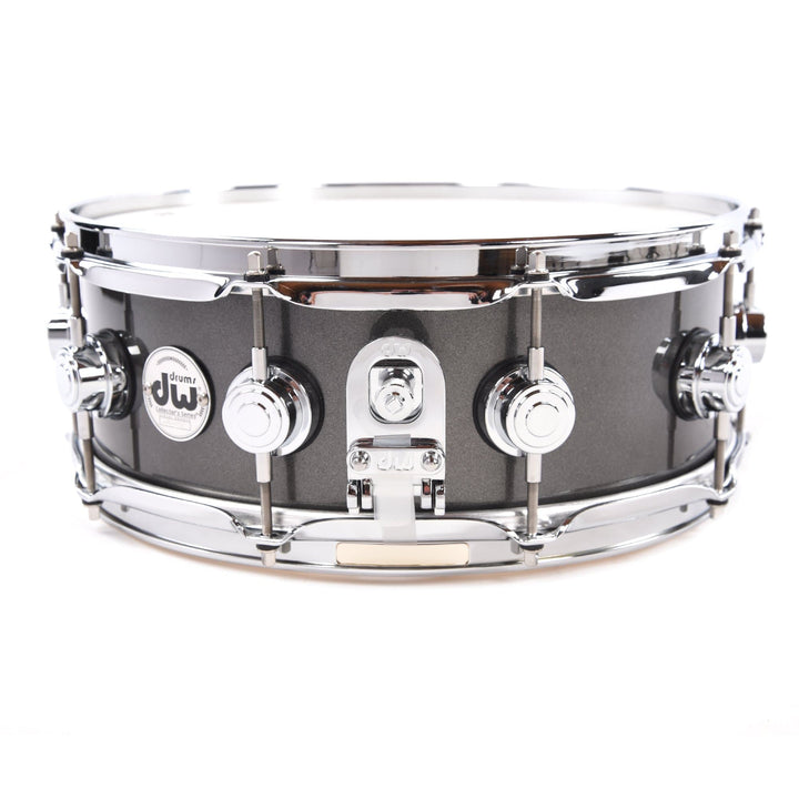 DW 5x14 Collector's Series Maple Snare Drum Gun Metal Metallic Lacquer ...