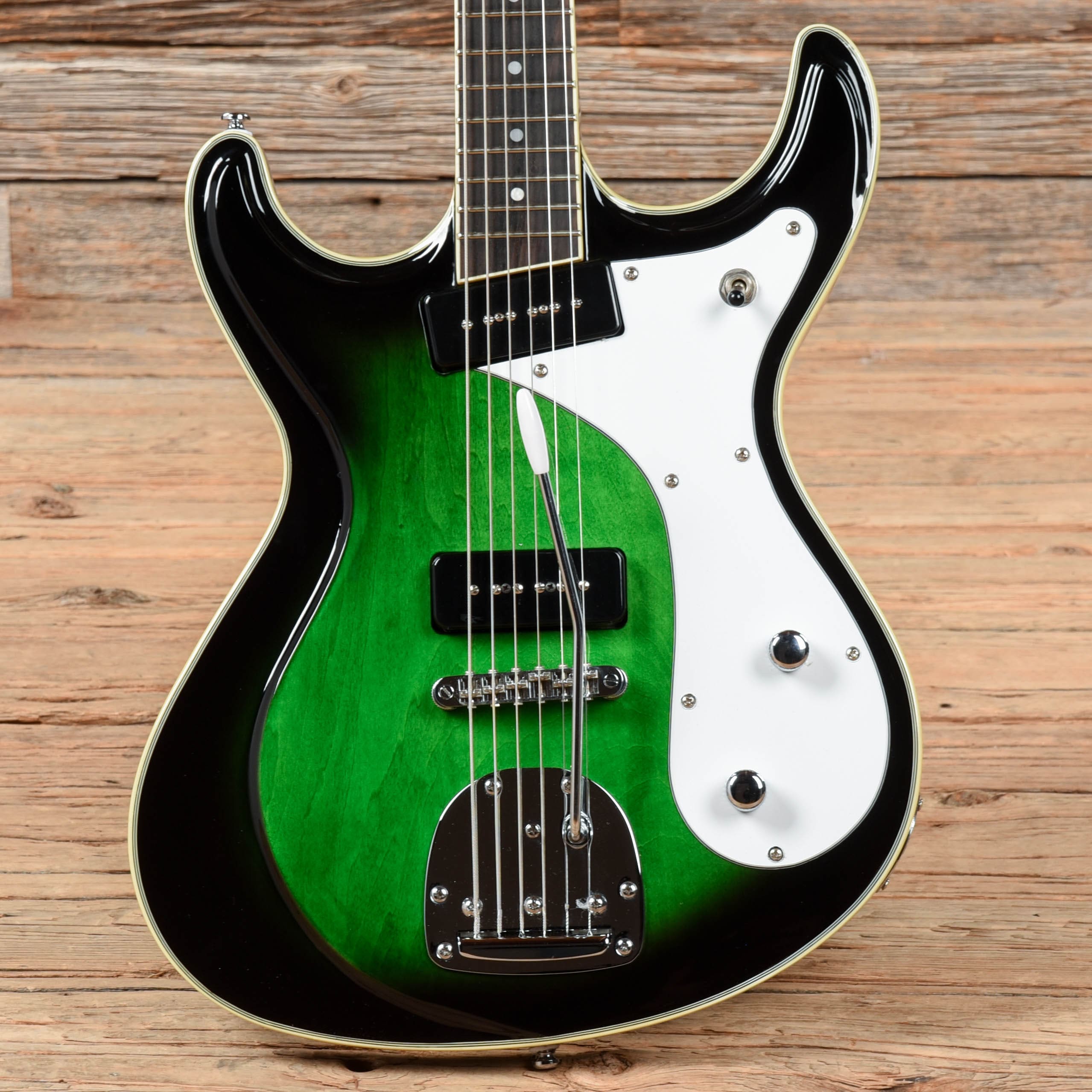 Eastwood Sidejack Baritone DLX Green Burst – Chicago Music Exchange