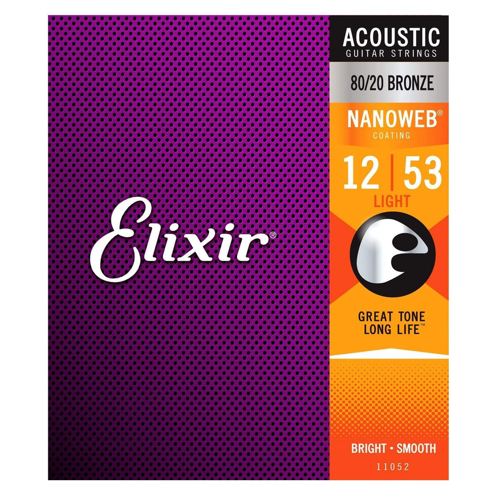 Elixir 11052 Acoustic 80/20 Nano Light 12-53 (3 Pack Bundle) – Chicago ...