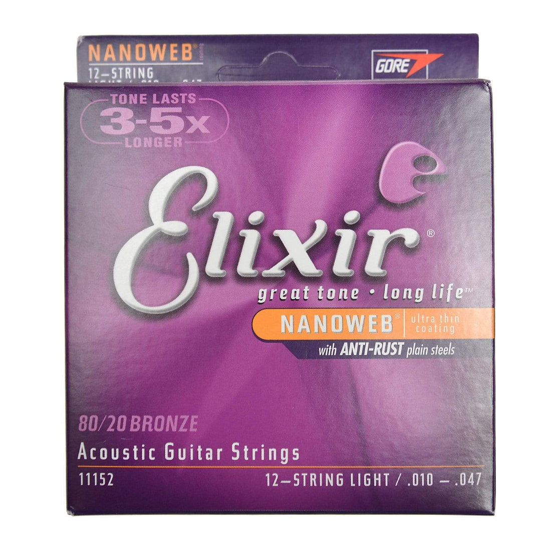 Elixir 11152 Acoustic Nano 10-47/27 12-String – Chicago Music Exchange