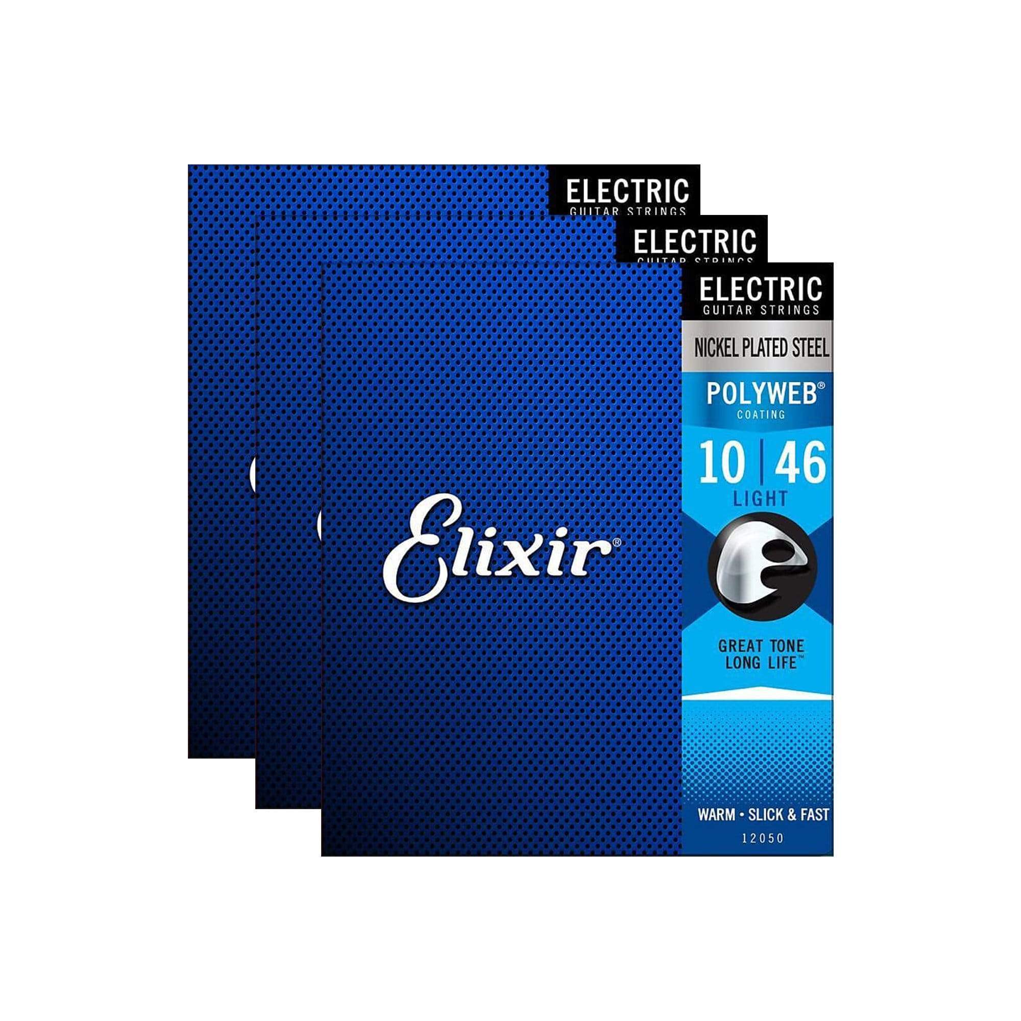 Elixir 12050 Electric Poly Light 10-46 3 Pack Bundle – Chicago Music ...