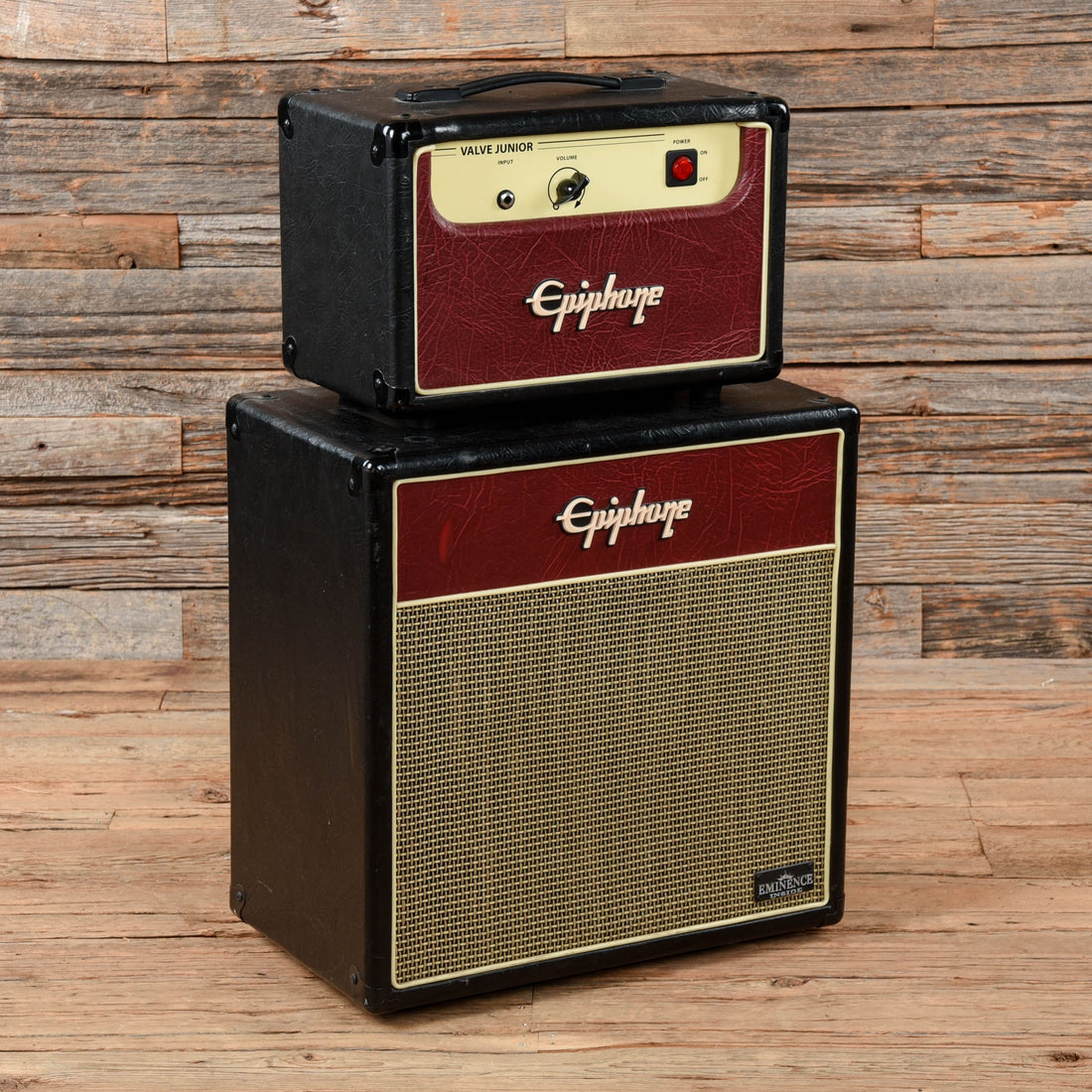 Epiphone Valve Junior Stack 5-Watt Tube Guitar Amp Head and 1x12' Guit ...