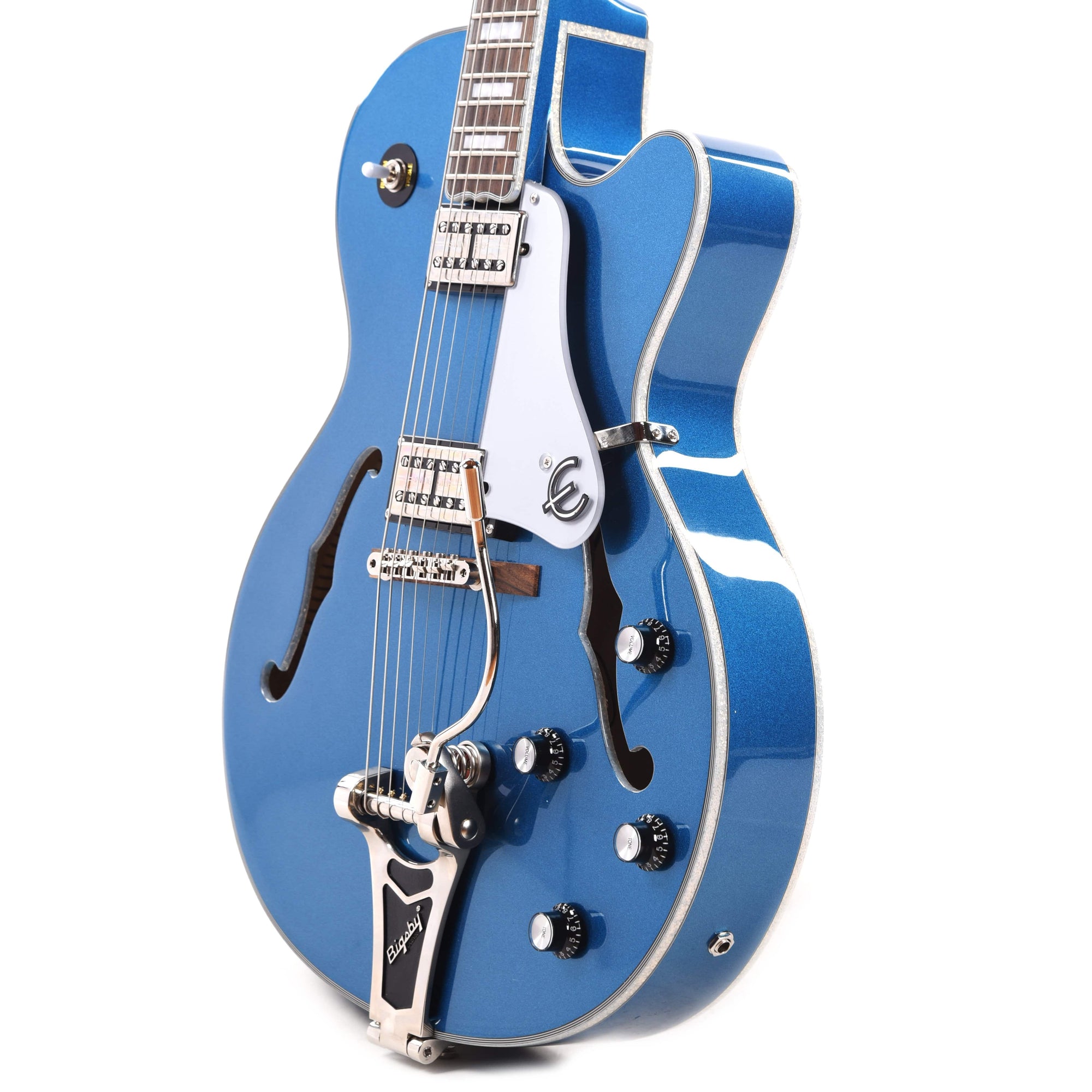 Epiphone Emperor Swingster Delta Blue Metallic w/Bigsby – Chicago Music ...
