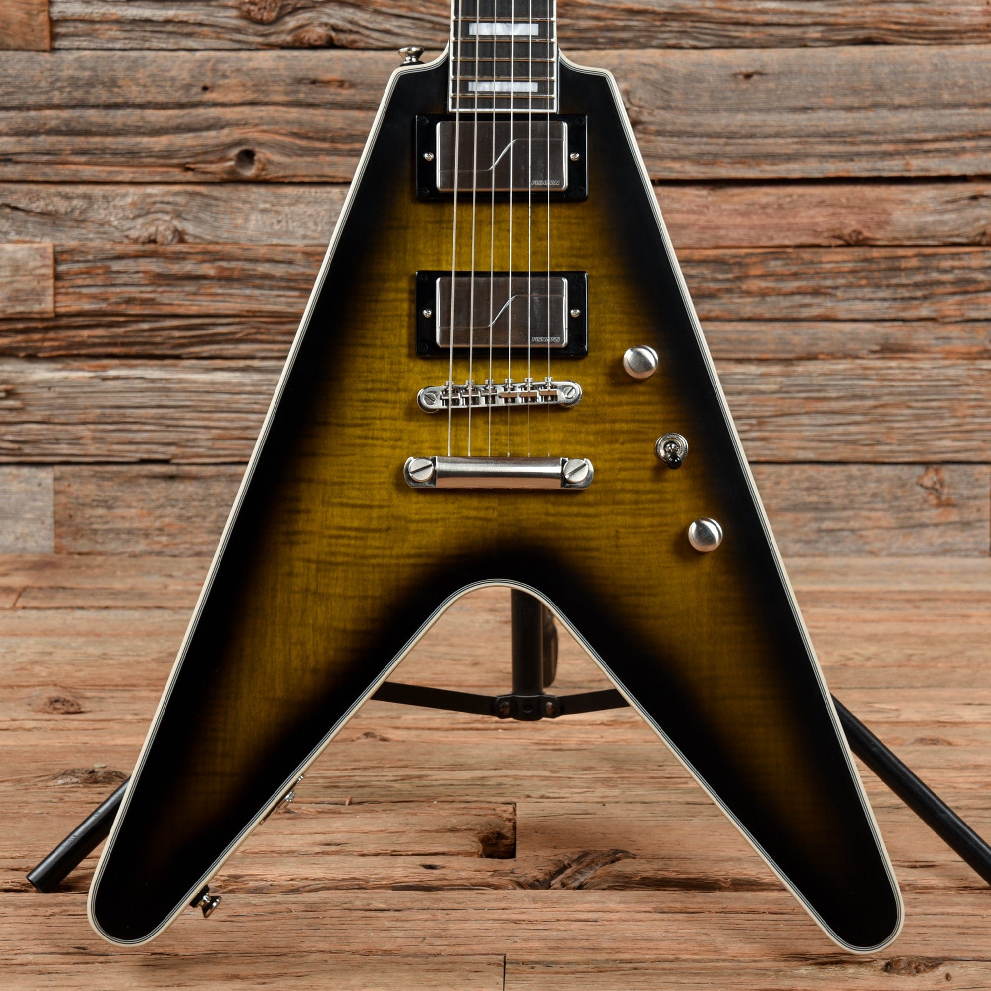 Epiphone Flying V Prophecy Yellow Tiger Aged Gloss – Chicago Music Exchange