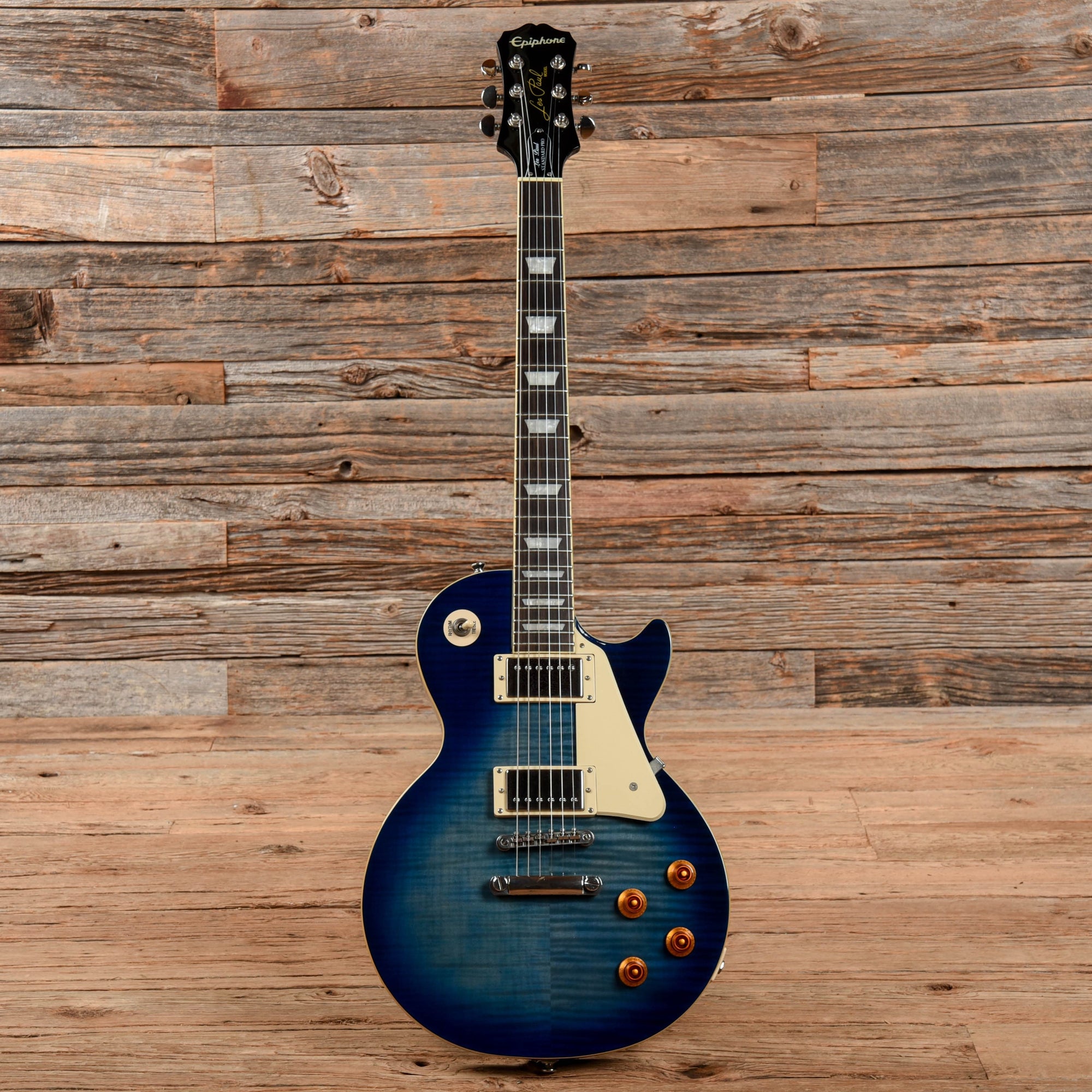 Epiphone Les Paul Standard Plus Top Pro Translucent Blue 2015 – Chicago ...