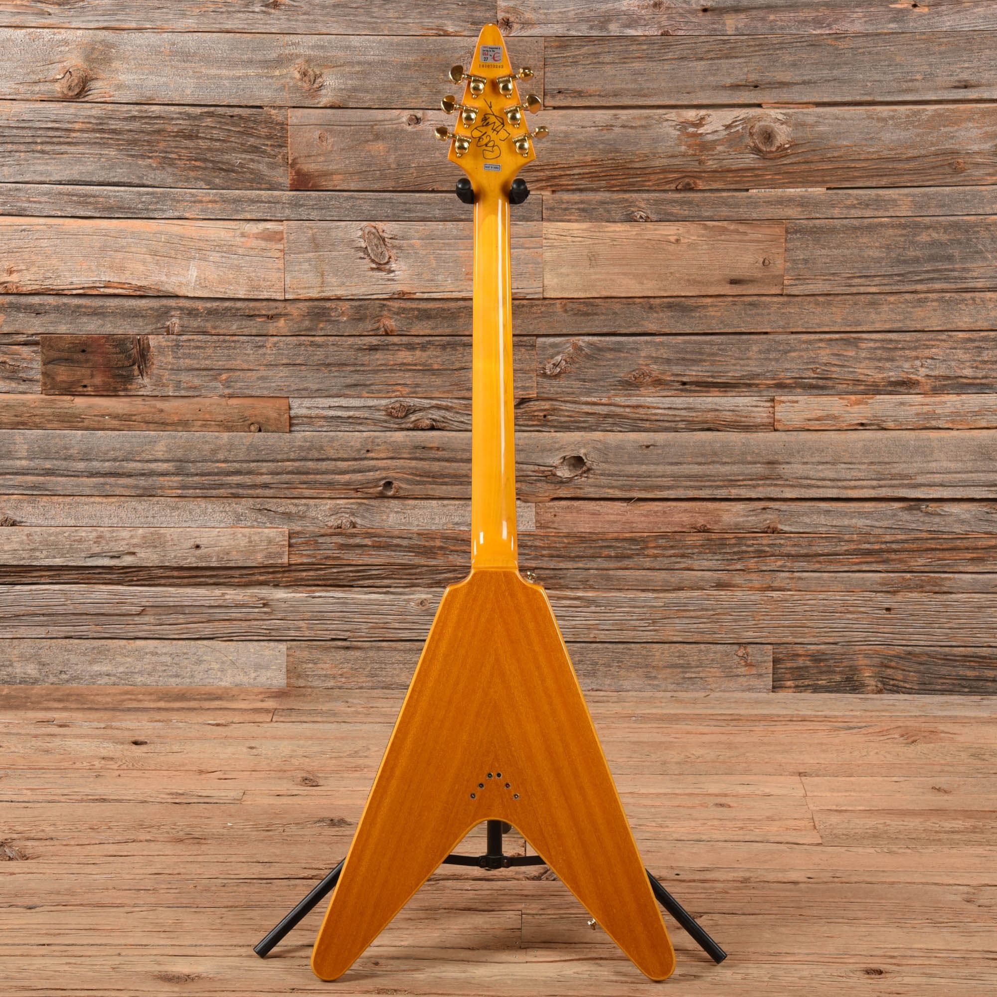 Epiphone Popa Chubby Signature Flying V Natural – Chicago Music Exchange