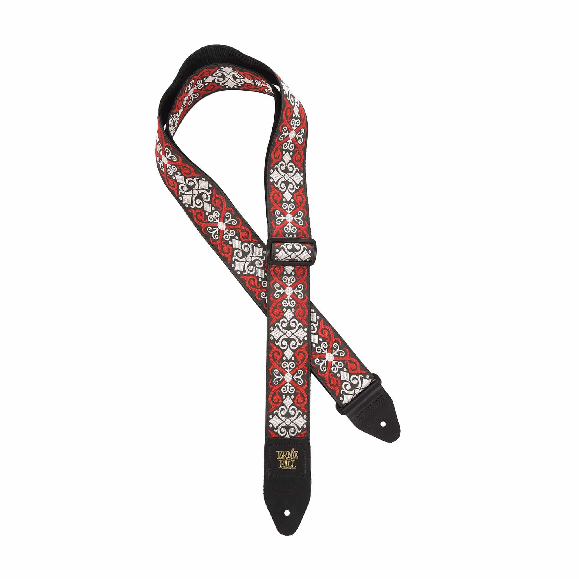 Ernie Ball Red Trellis Jacquard Guitar Strap – Chicago Music Exchange