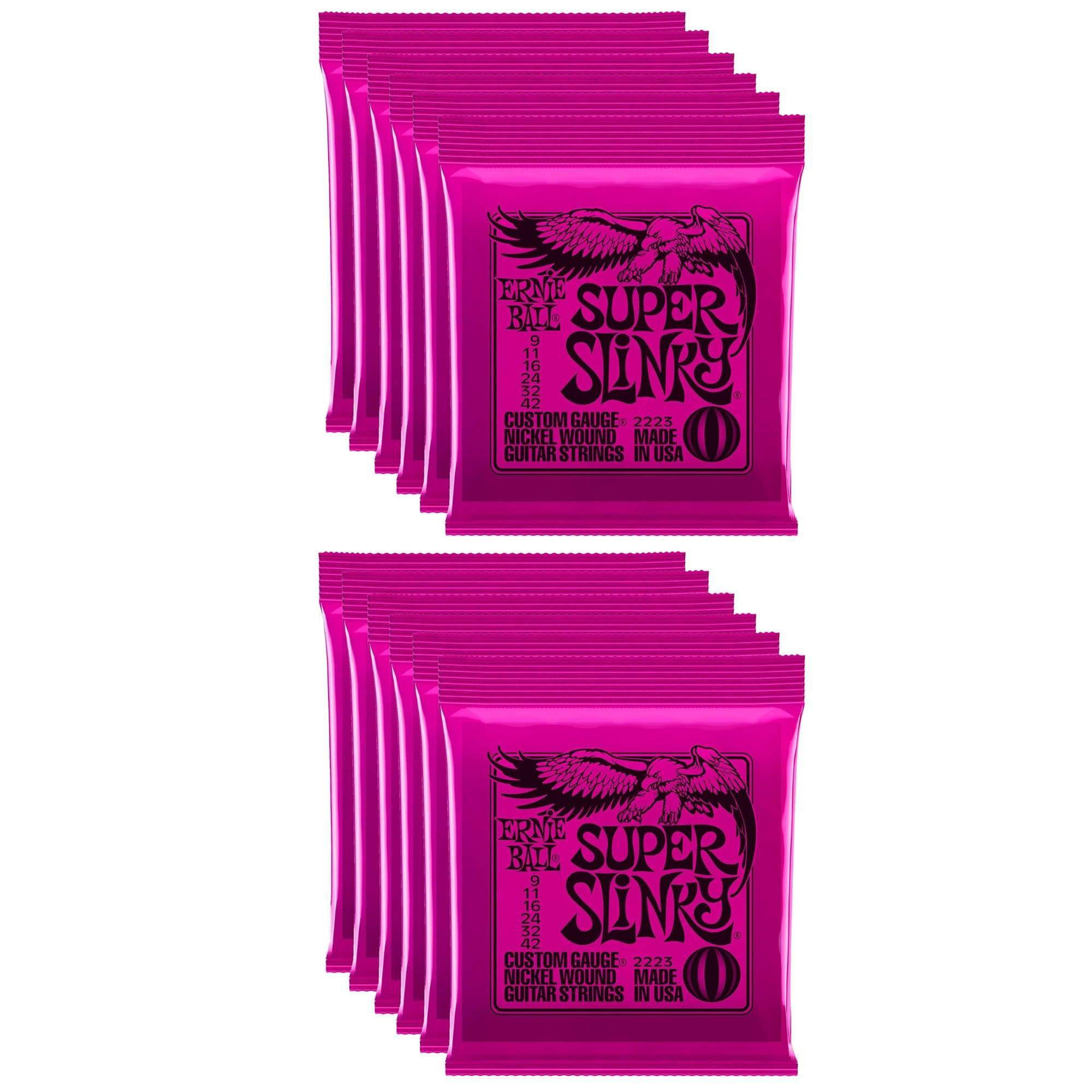 Ernie Ball 2223 Super Slinky 9-42 (12 Pack Bundle) – Chicago Music Exchange