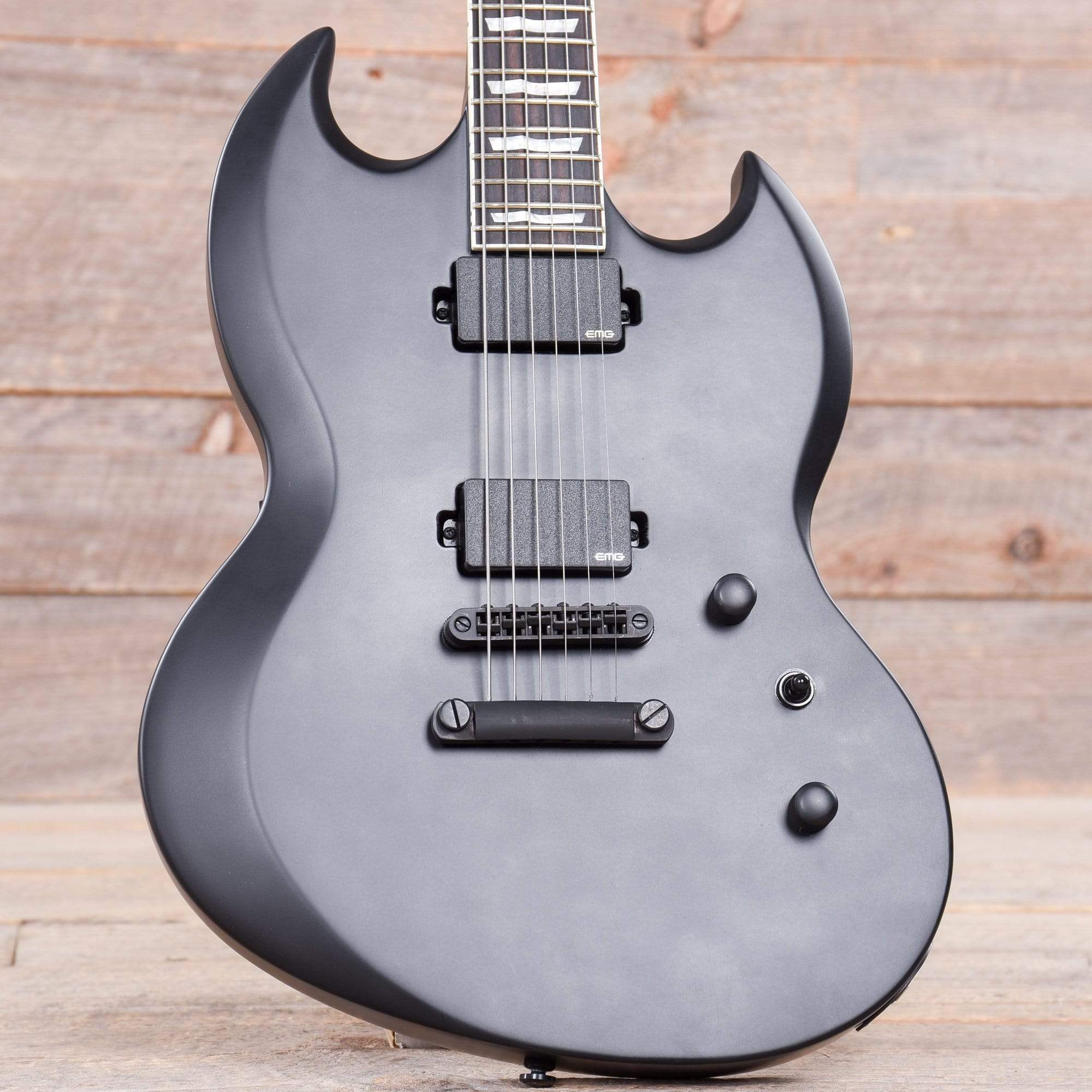 ESP LTD Viper-400 Baritone Black Satin – Chicago Music Exchange