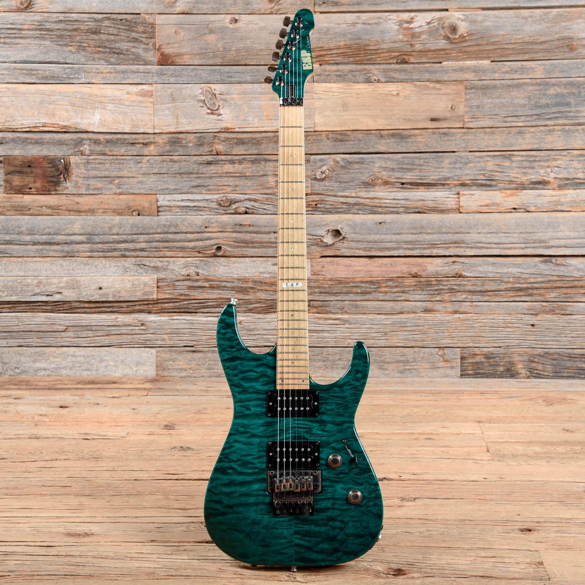 ESP Custom Shop M-II Transparent Green – Chicago Music Exchange
