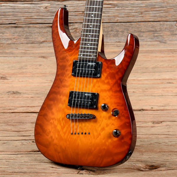 ESP LTD MH-100QMNT Amber Sunburst 2014 – Chicago Music Exchange