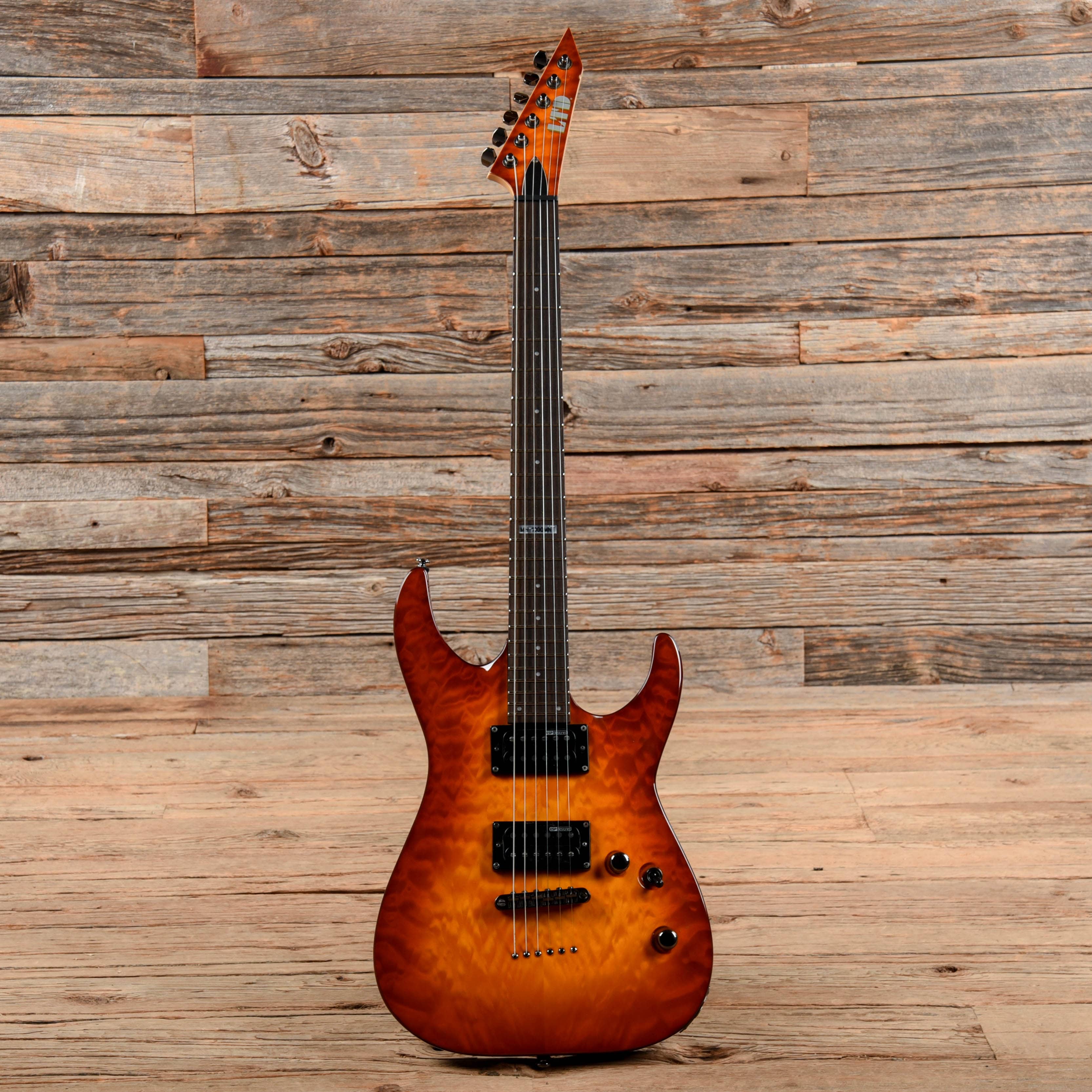 ESP LTD MH-100QMNT Amber Sunburst 2014 – Chicago Music Exchange