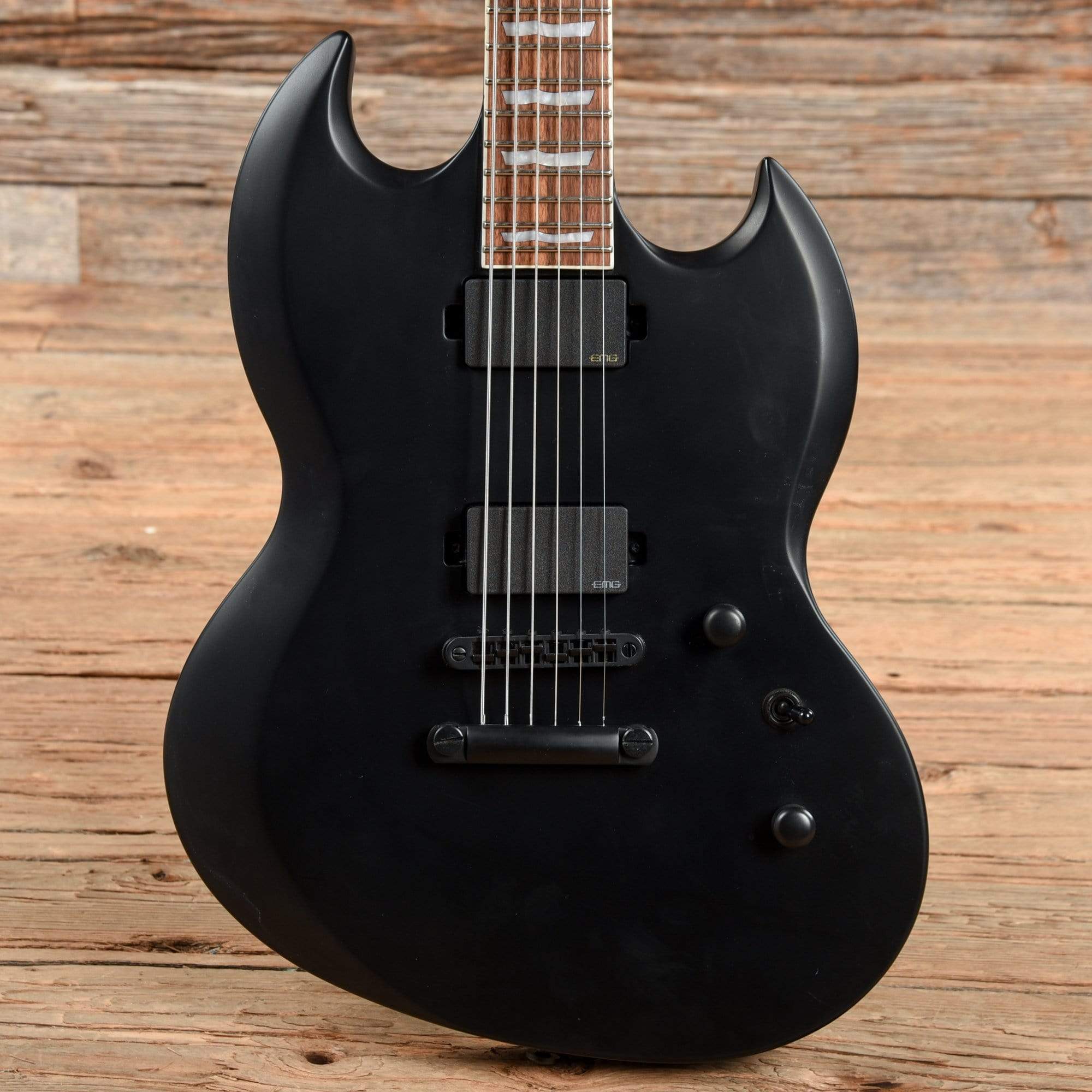 ESP LTD Viper-400 Baritone Black Satin 2019 – Chicago Music Exchange