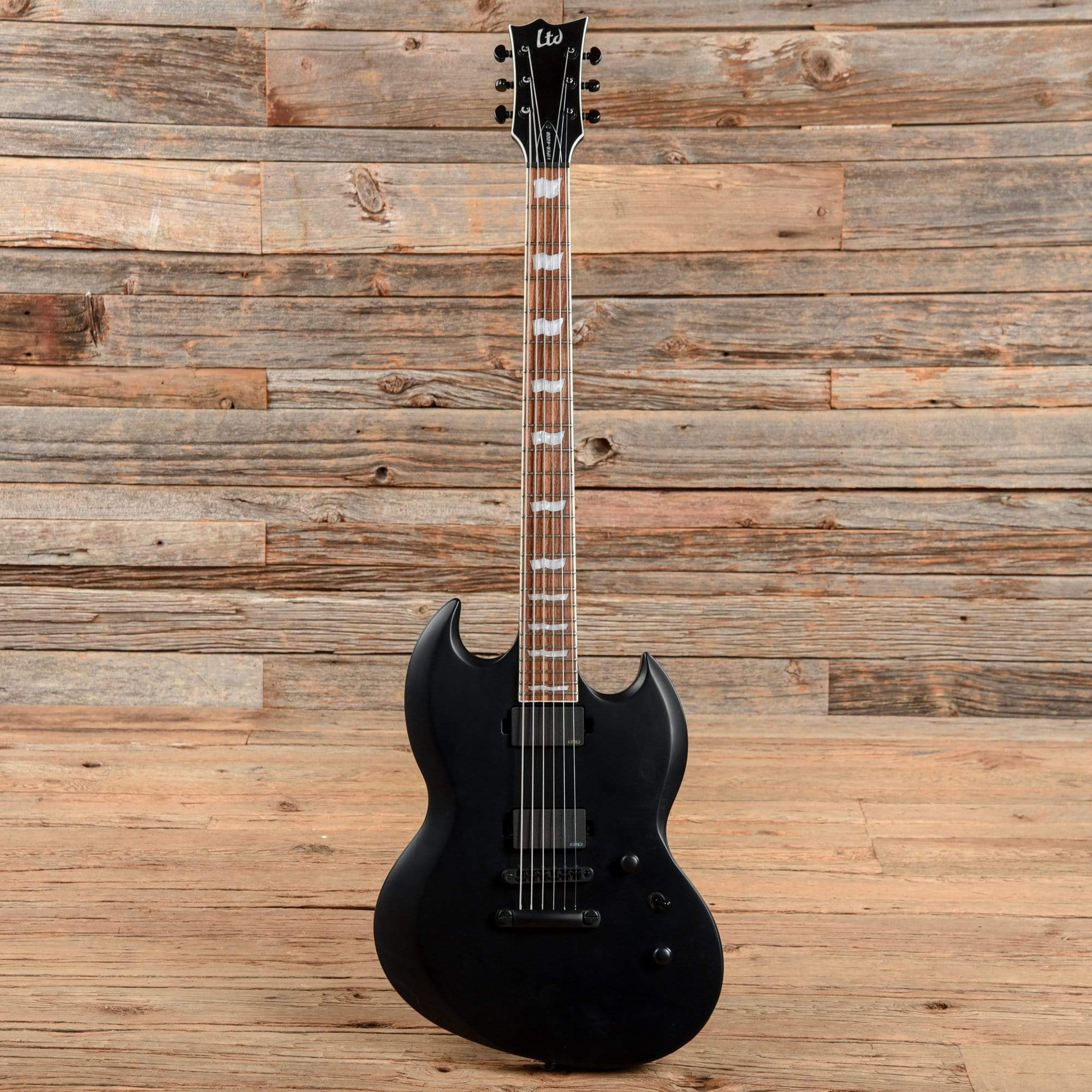 ESP LTD Viper-400 Baritone Black Satin 2019 – Chicago Music Exchange
