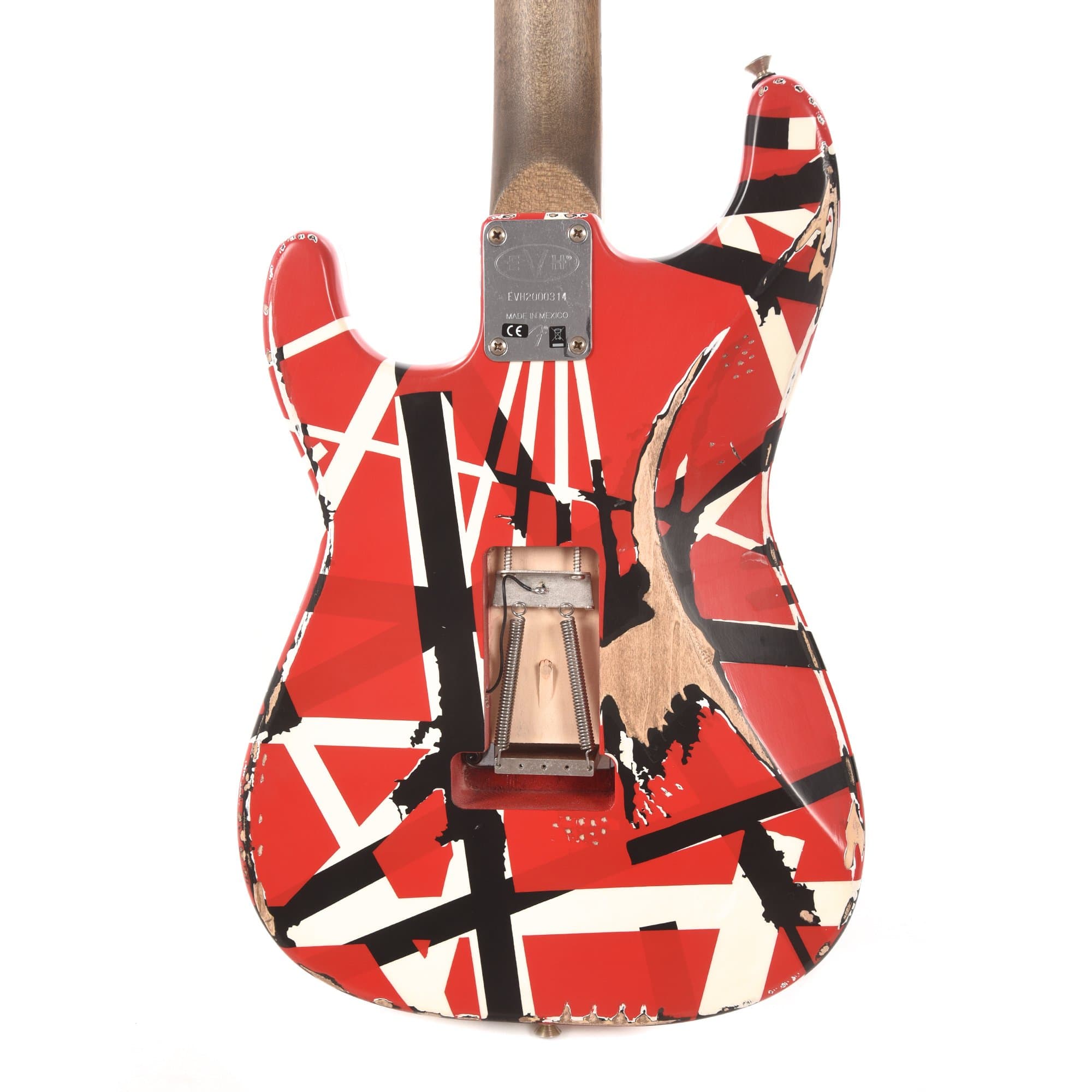 EVH Striped Series Frankie Red/White/Black Relic – Chicago Music Exchange