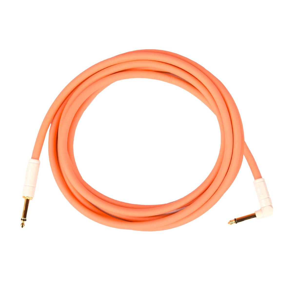 Fender Deluxe Instrument Cable Pacific Peach 10' Angle-Straight ...