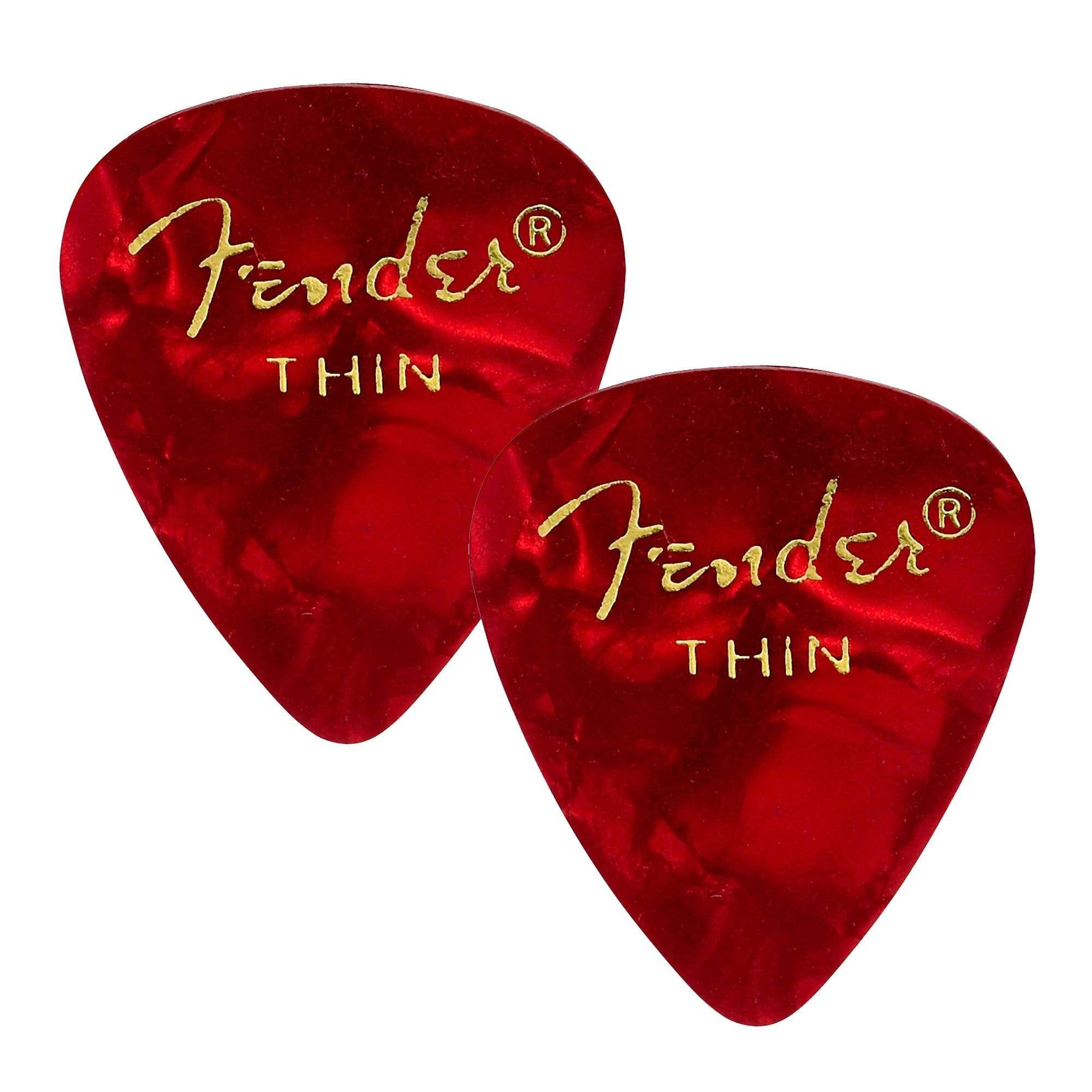 Fender 351 Pick Pack Red MOTO Thin 2 Pack (24) Bundle – Chicago Music ...