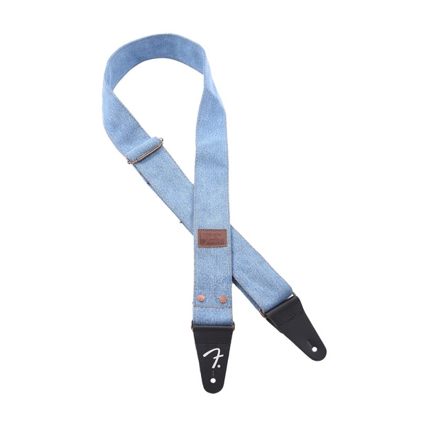 Fender x Wrangler Riveted Denim Strap Light Indigo – Chicago Music Exchange