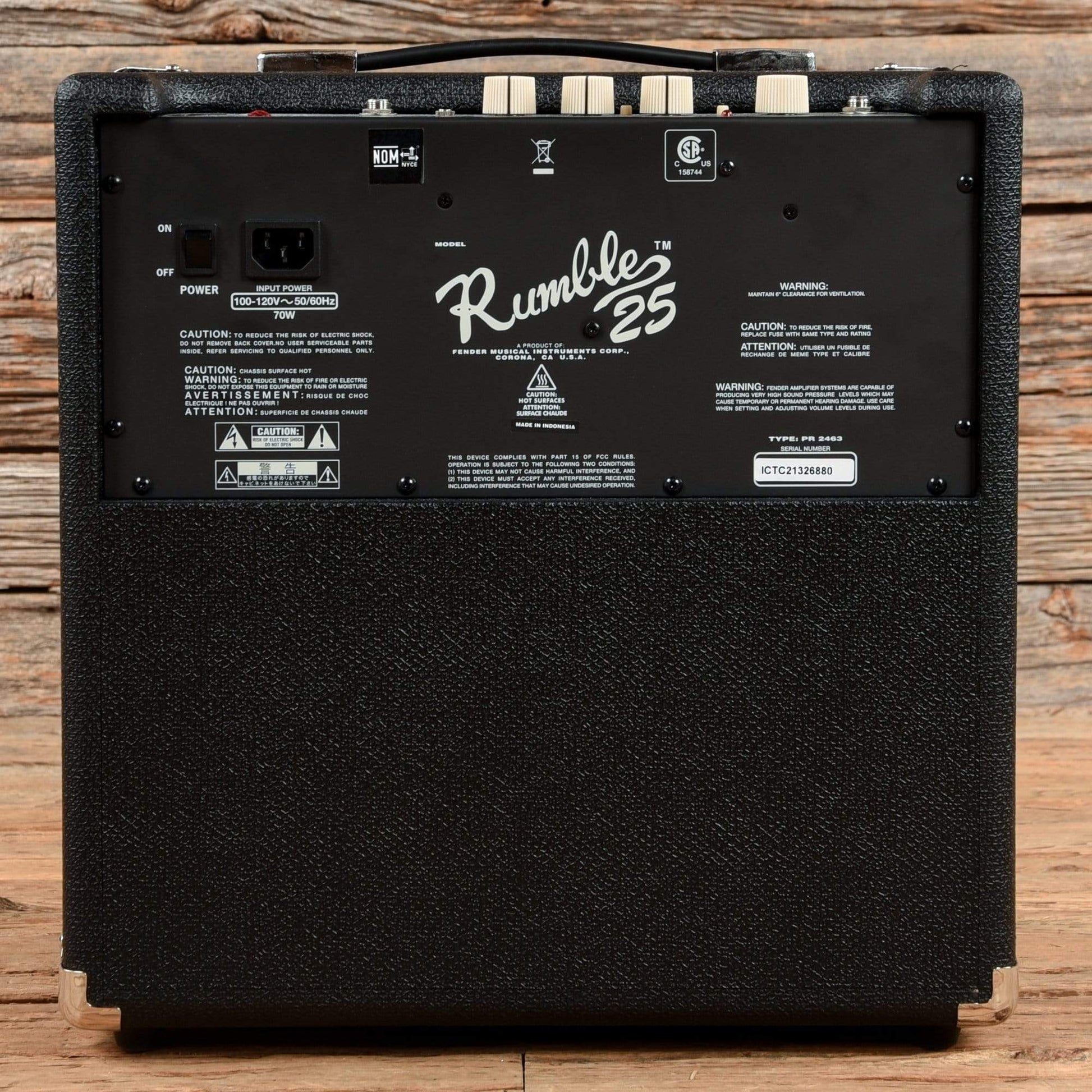 Fender Rumble 25 V3 25w 1x8 Bass Combo 2021 – Chicago Music Exchange