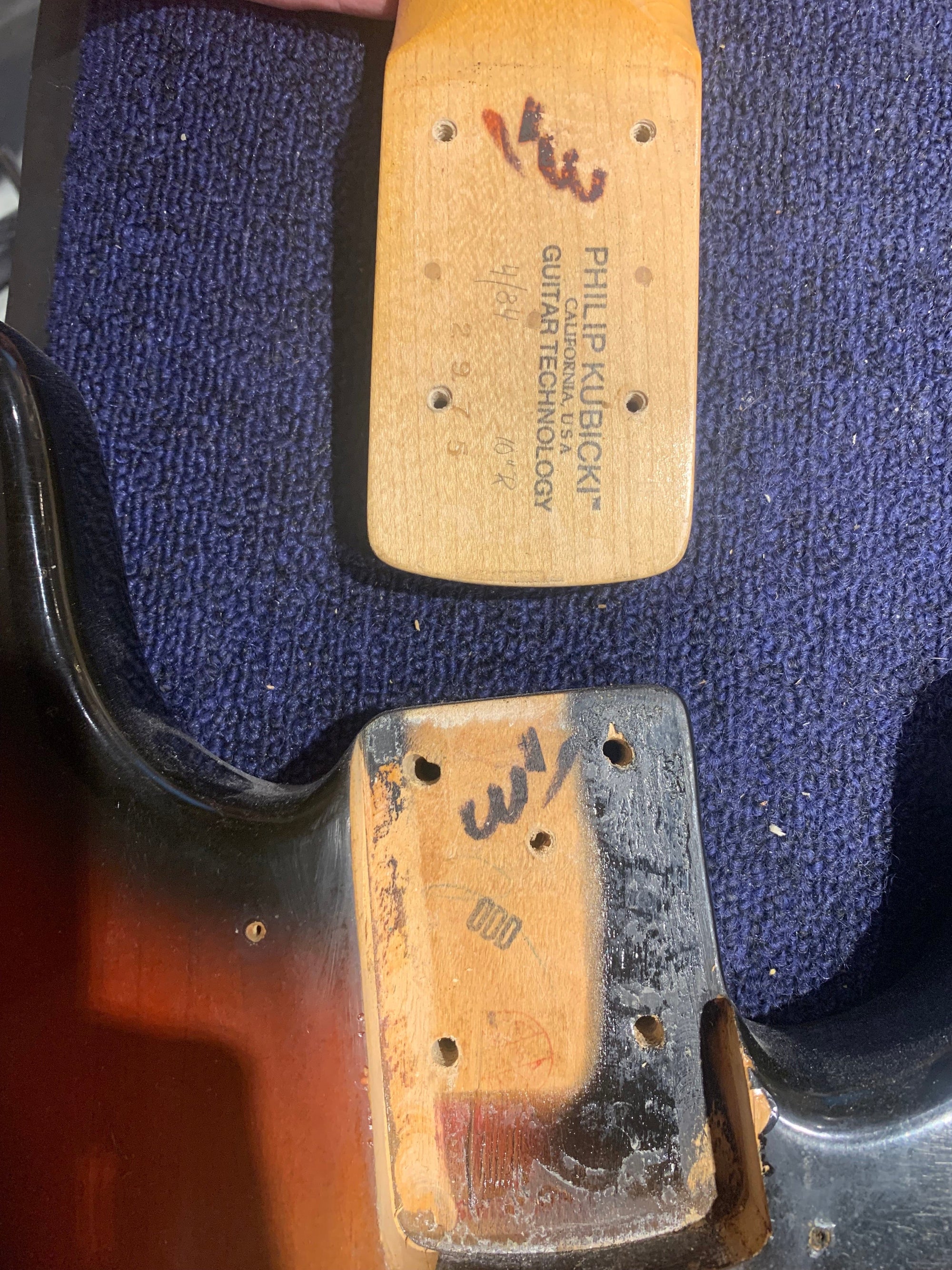 Fender 1973 Precision Bass Body w/ 1984 Kubicki Fretless Neck Sunburst ...