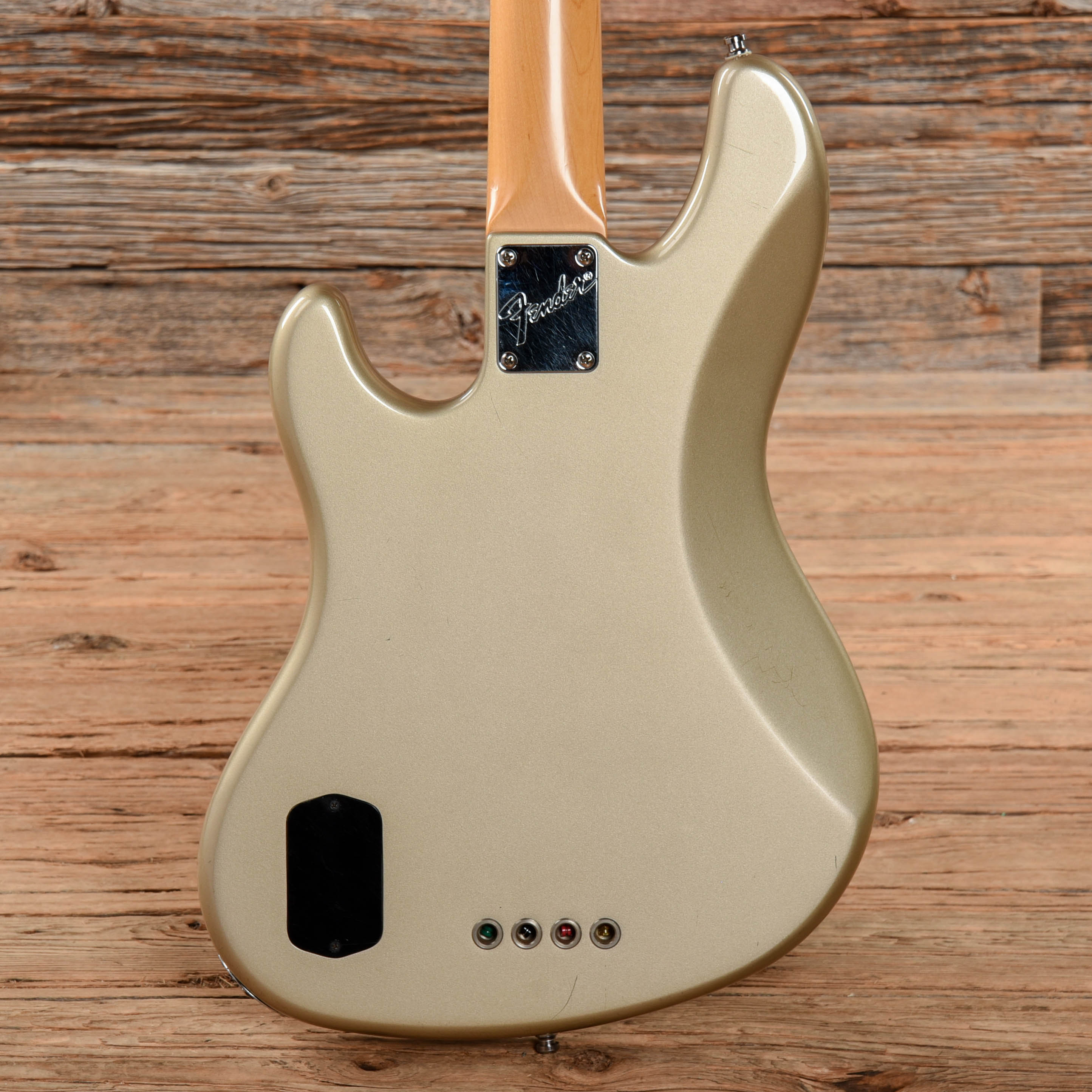 Fender American Deluxe Jazz Bass Shoreline Gold 1997 – Chicago Music ...