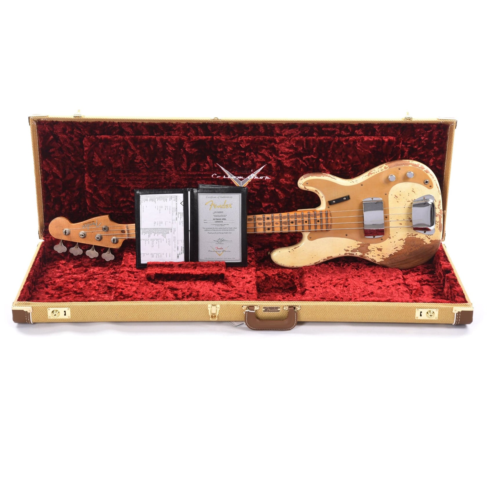 Fender Custom Shop 1958 Precision Bass Heavy Relic Vintage White ...