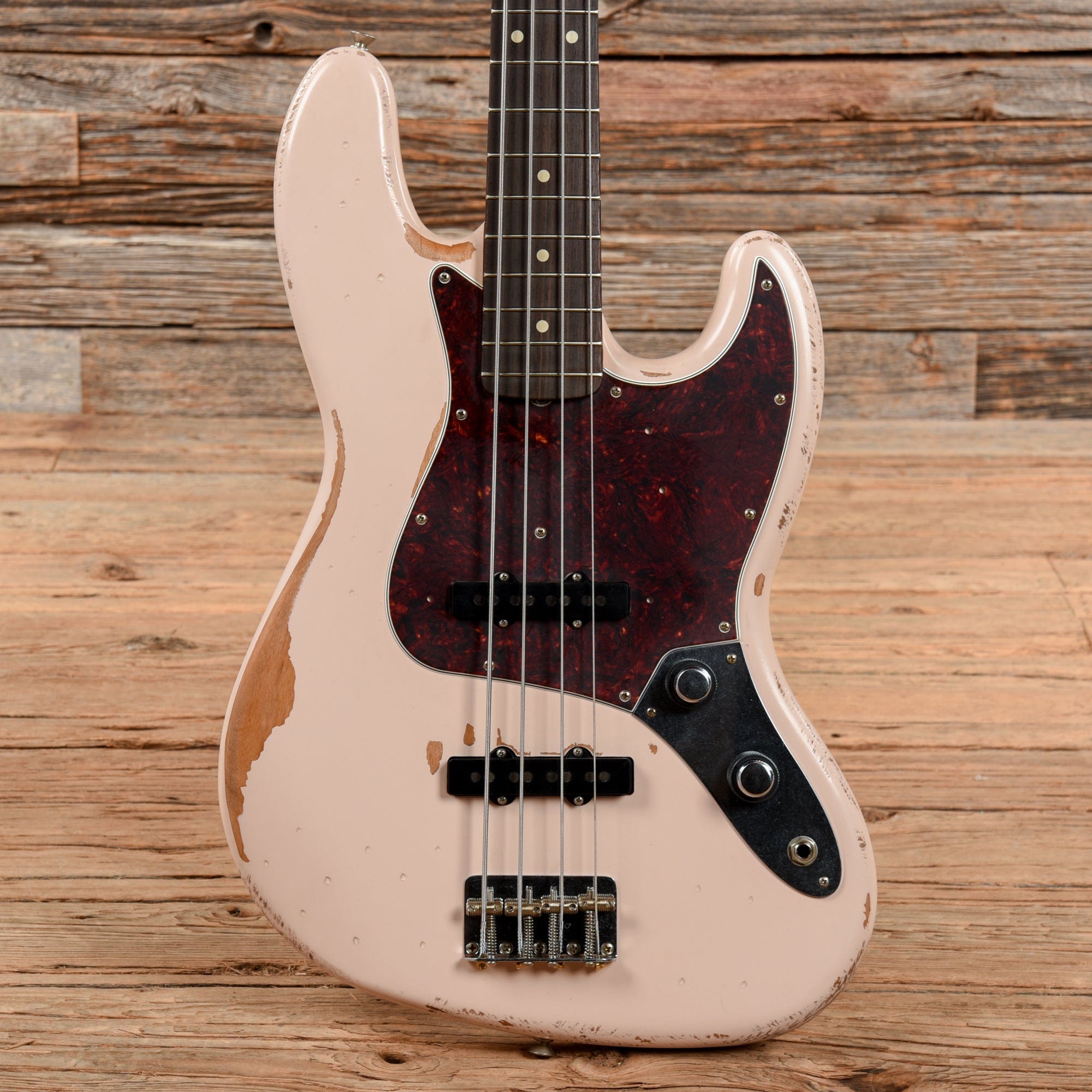 Fender Flea Artist Series Road Worn Signature Jazz Bass Shell Pink 202 ...