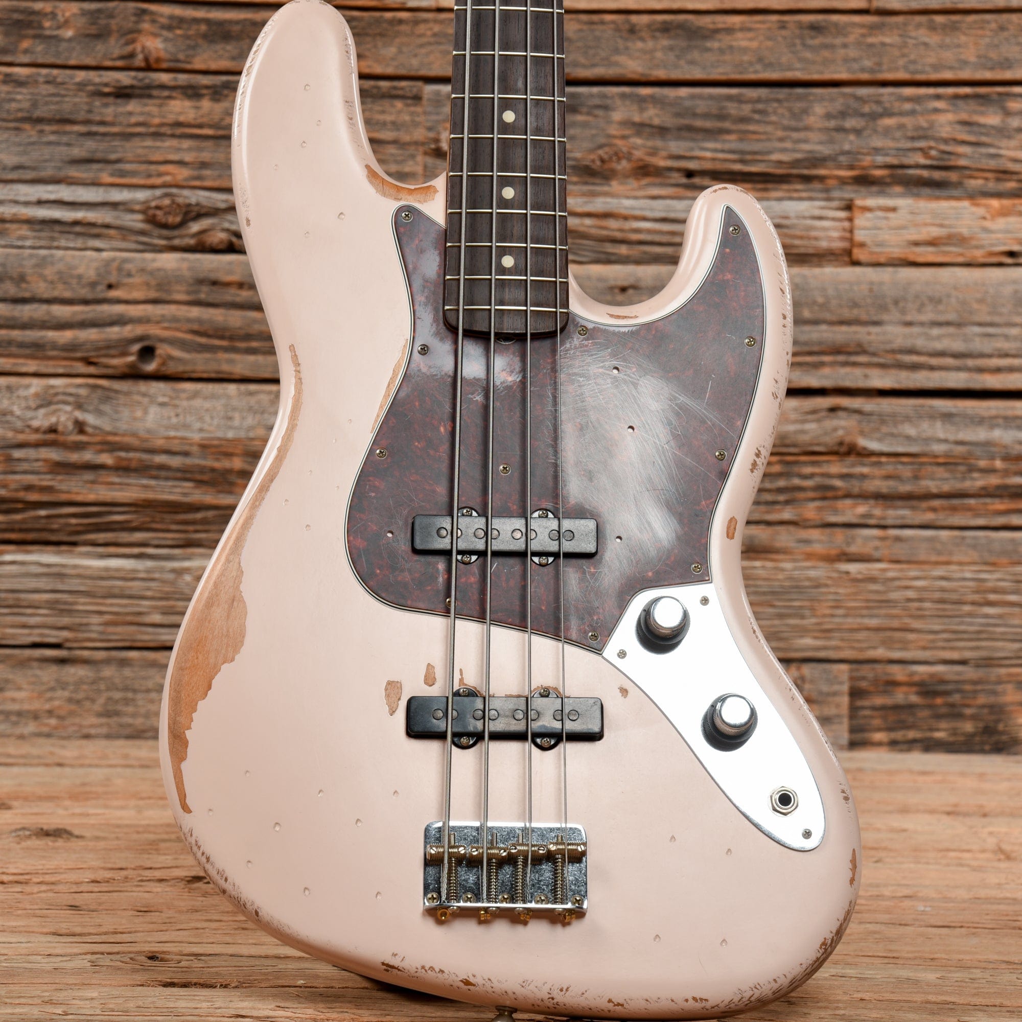 Fender Flea Artist Series Road Worn Signature Jazz Bass Shell Pink 202 ...
