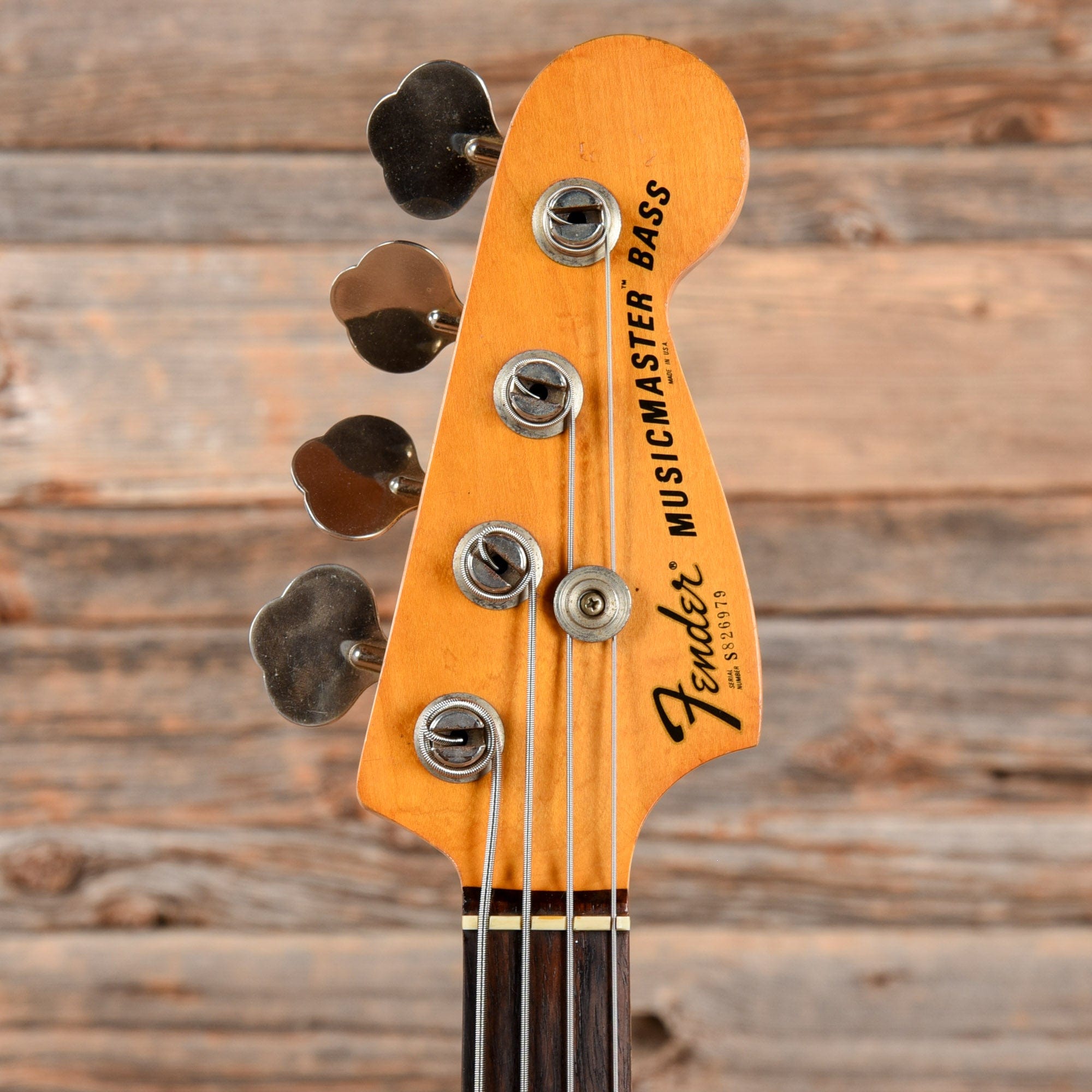 Fender Musicmaster Bass Natural Refin 1978 – Chicago Music Exchange