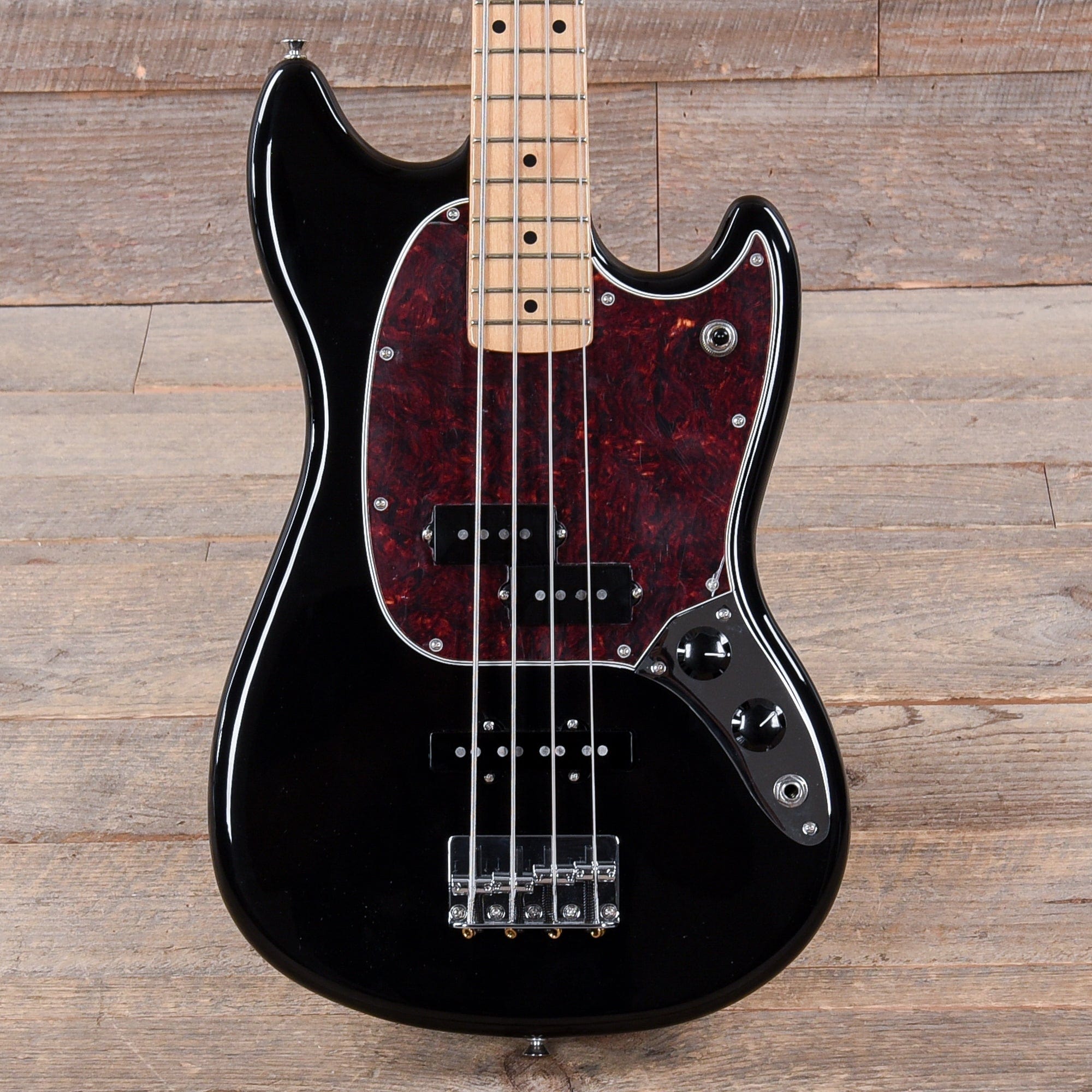 Fender Player Mustang Bass PJ Black w/Tortoise Pickguard – Chicago ...