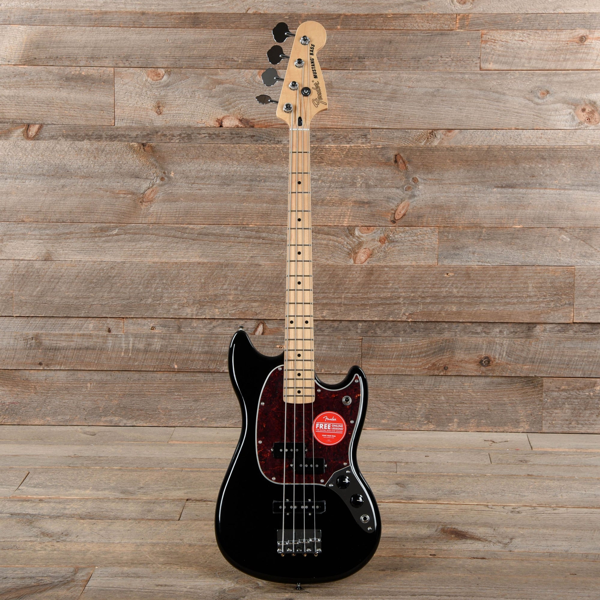 Fender Player Mustang Bass PJ Black w/Tortoise Pickguard – Chicago ...