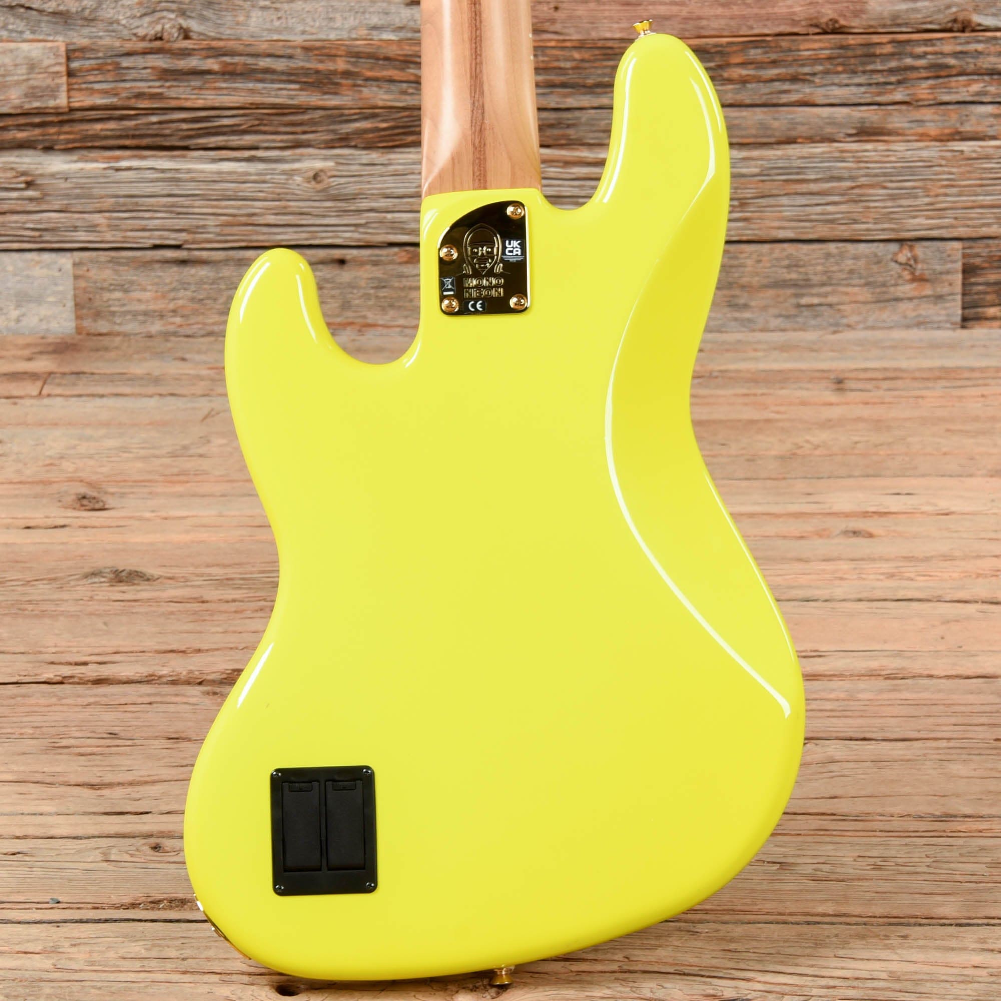 Fender Artist MonoNeon Jazz Bass V Neon Yellow – Chicago Music Exchange