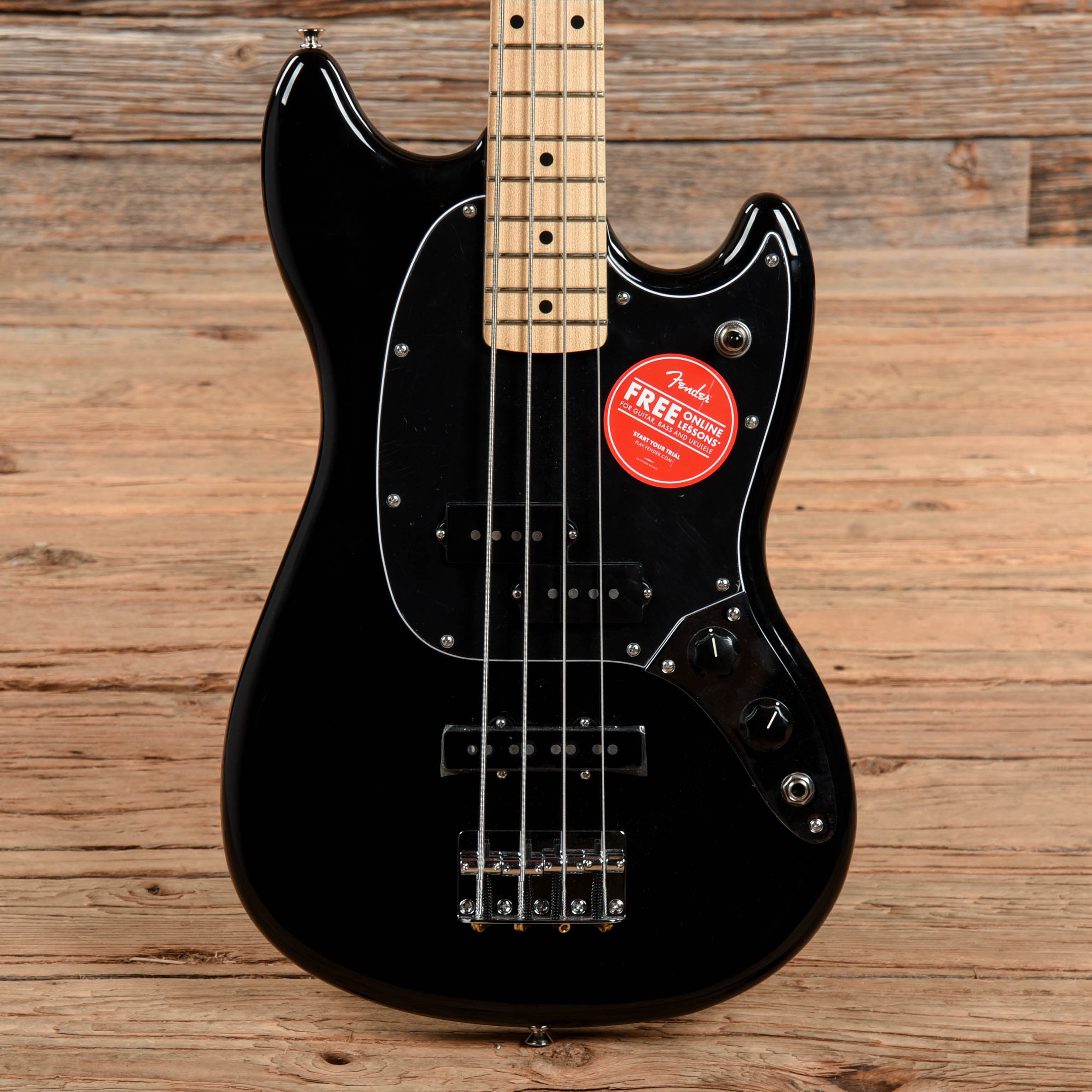 Fender Player Mustang Bass PJ Black w/Tortoise Pickguard – Chicago ...