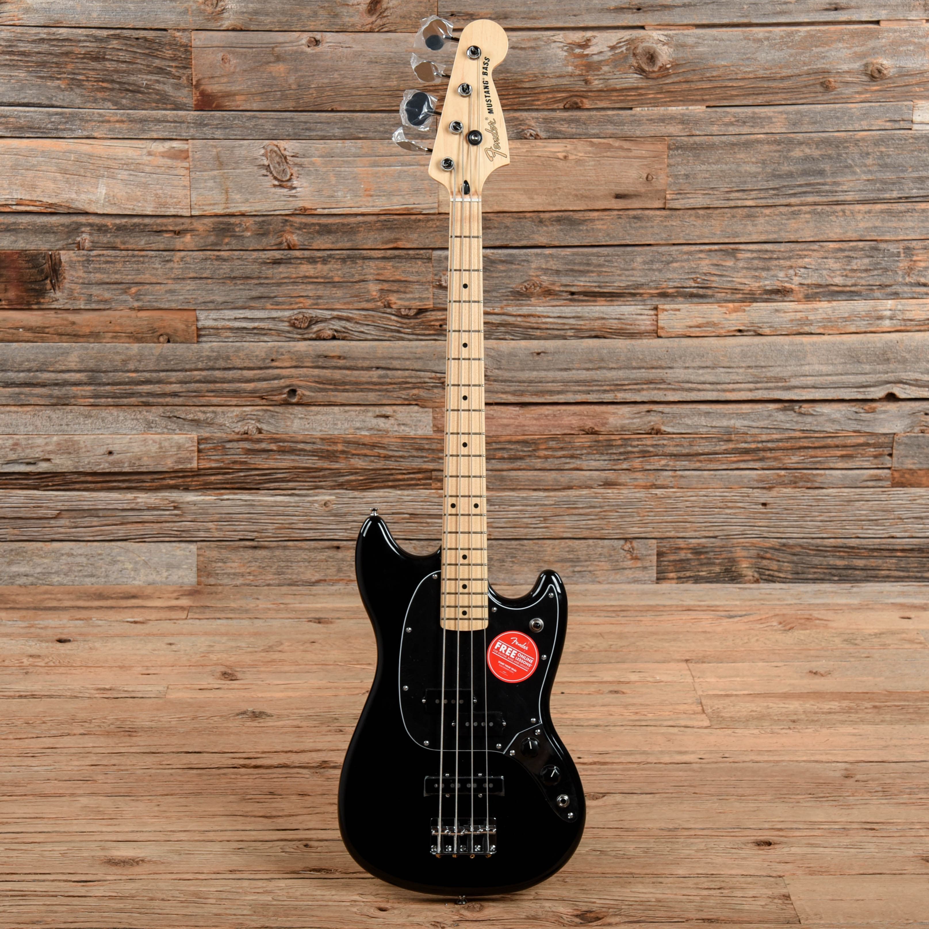 Fender Player Mustang Bass PJ Black w/Tortoise Pickguard – Chicago ...