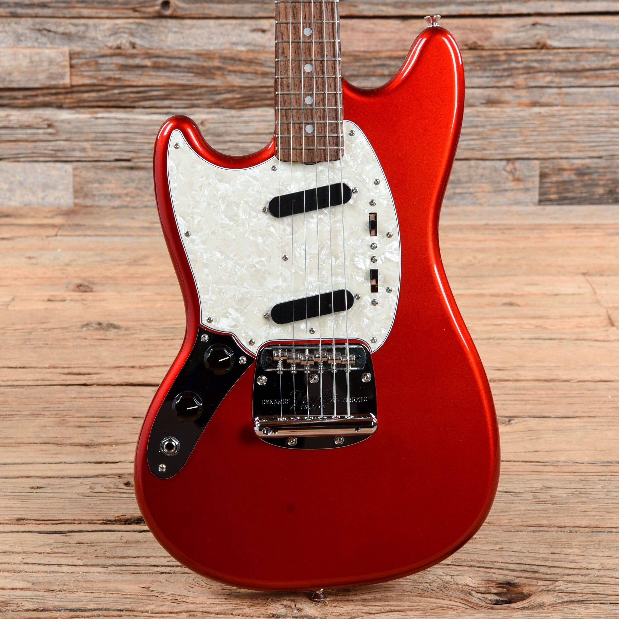 Fender MIJ Traditional 60s Mustang Candy Apple Red LEFTY w/Matching He ...