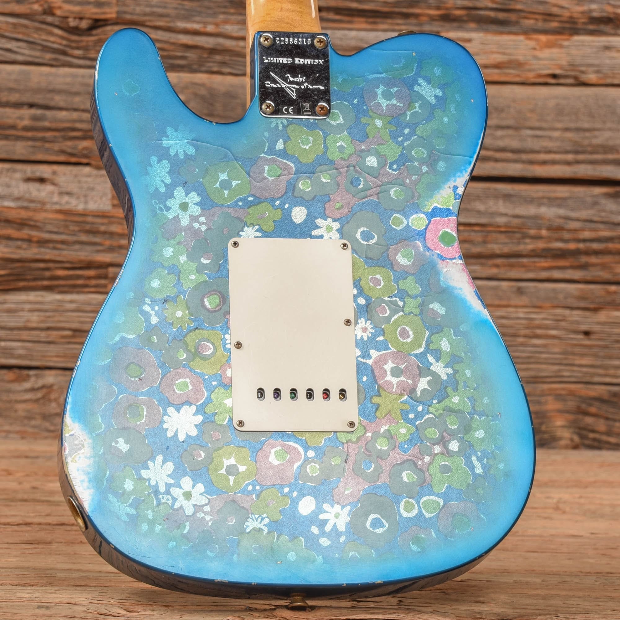 Fender Custom Shop 72 Telecaster Thinline HH Aged Blue Flower Blue Flo ...