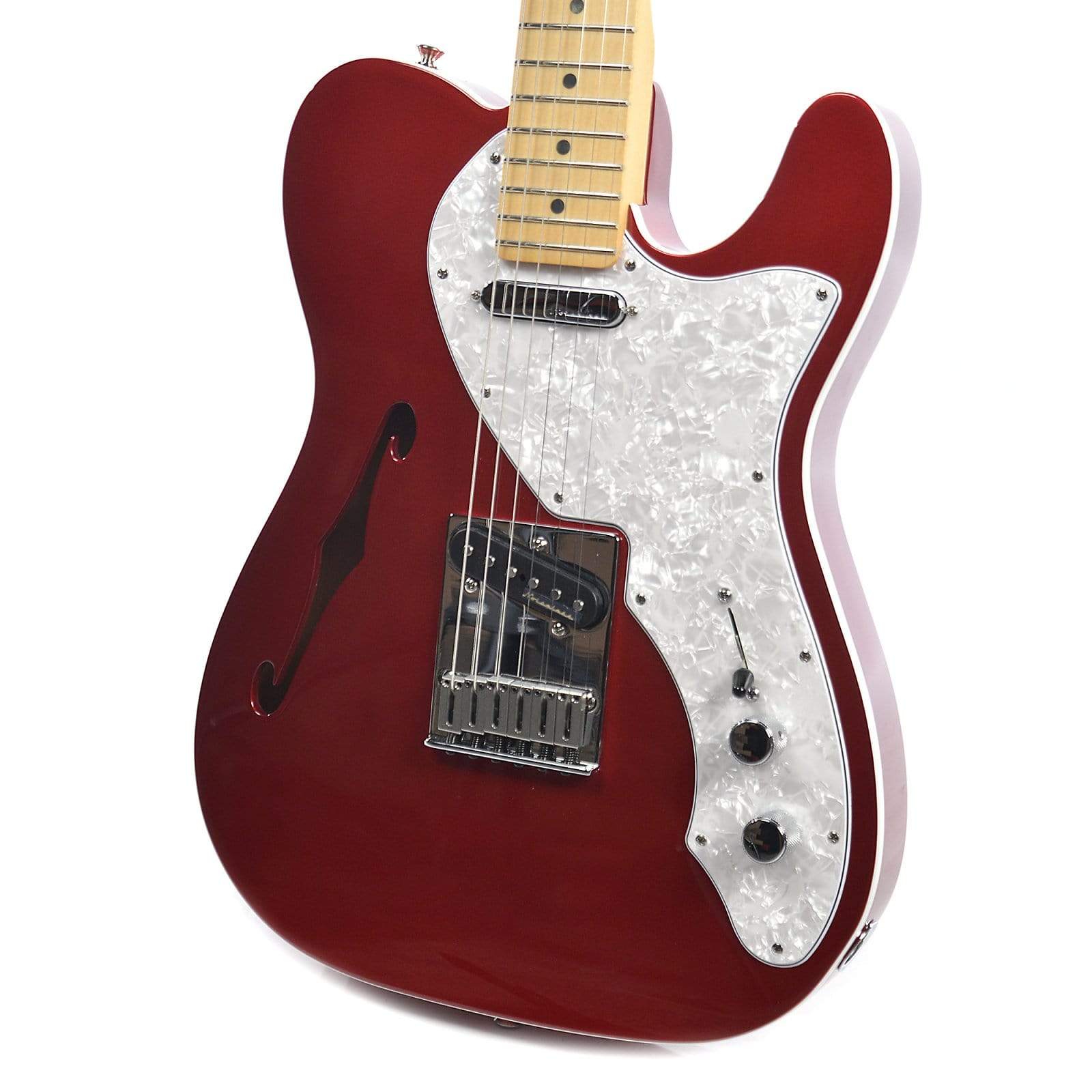 Fender Deluxe Telecaster Thinline MN Candy Apple Red – Chicago Music ...