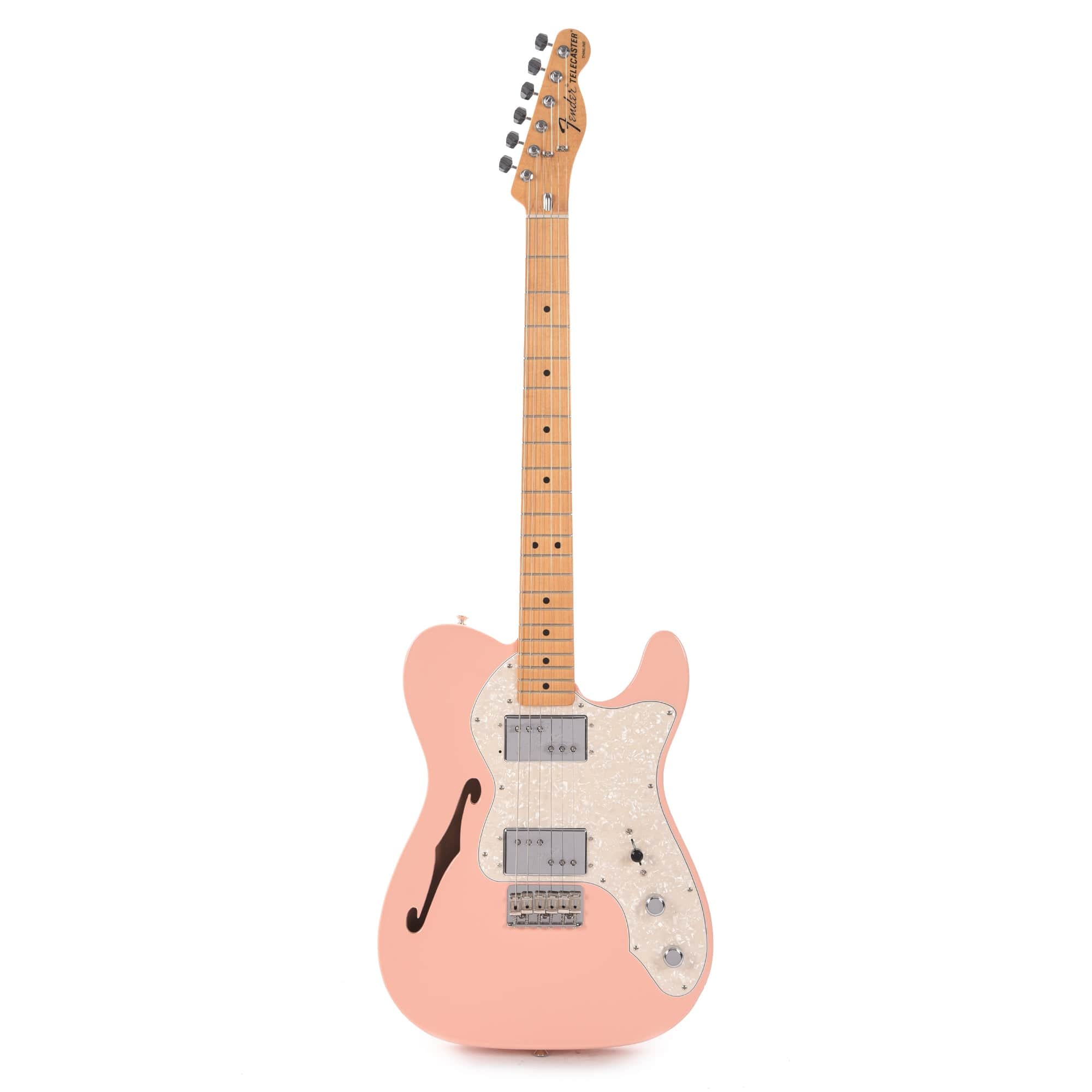 Fender Vintera '70s Telecaster Thinline Shell Pink w/4-Ply Aged Pearl ...