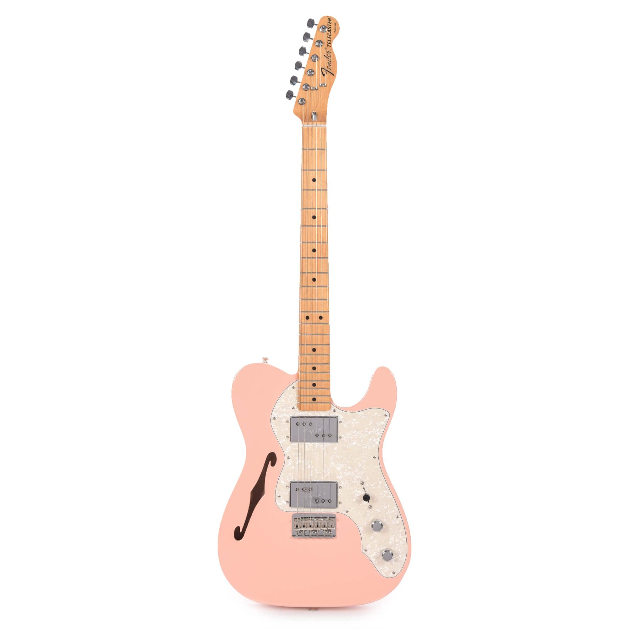 Fender Vintera '70s Telecaster Thinline Shell Pink w/4-Ply Aged Pearl ...