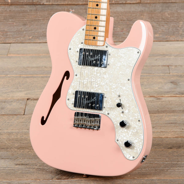 Fender Vintera '70s Telecaster Thinline Shell Pink w/4-Ply Aged Pearl ...