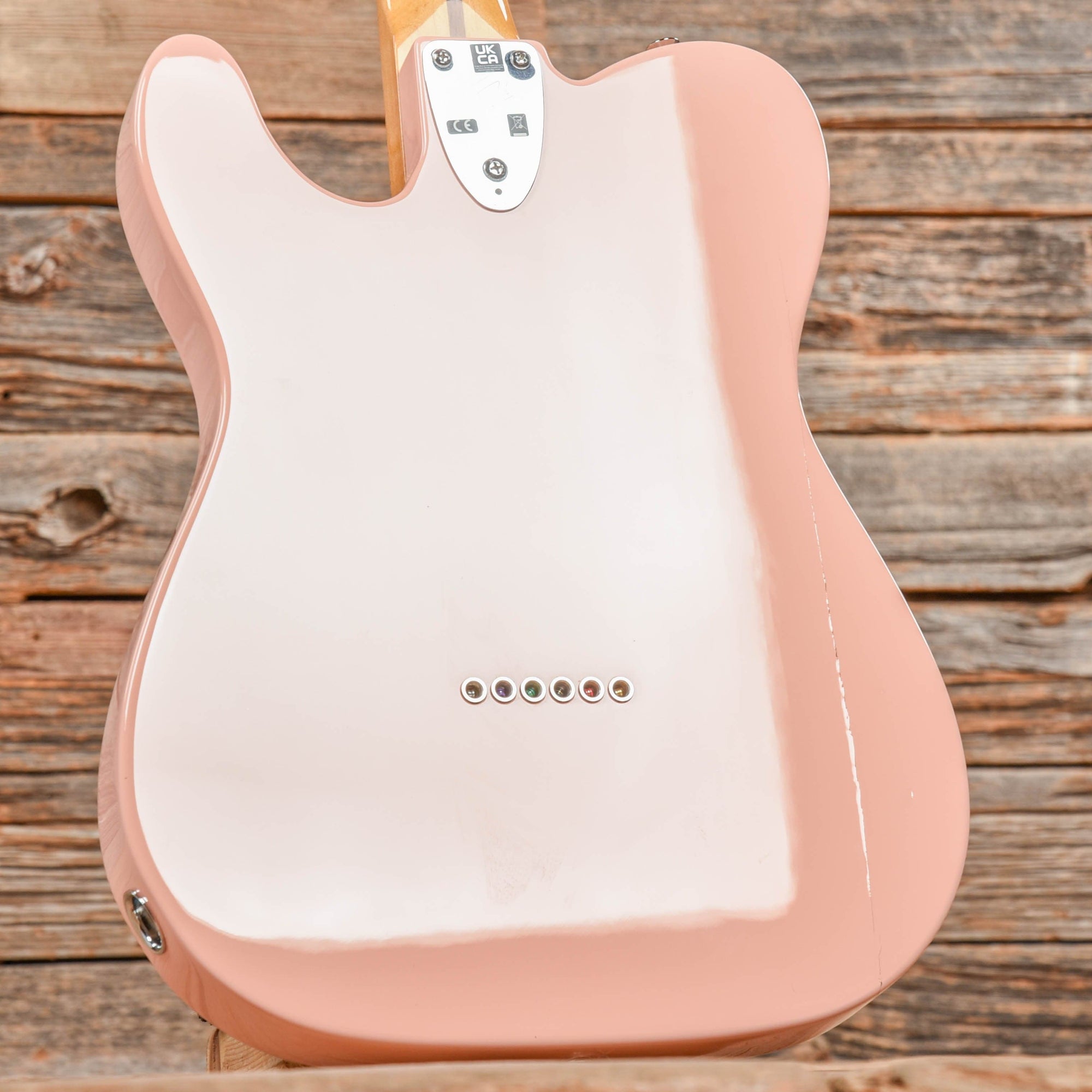 Fender Vintera '70s Telecaster Thinline Shell Pink w/4-Ply Aged Pearl ...