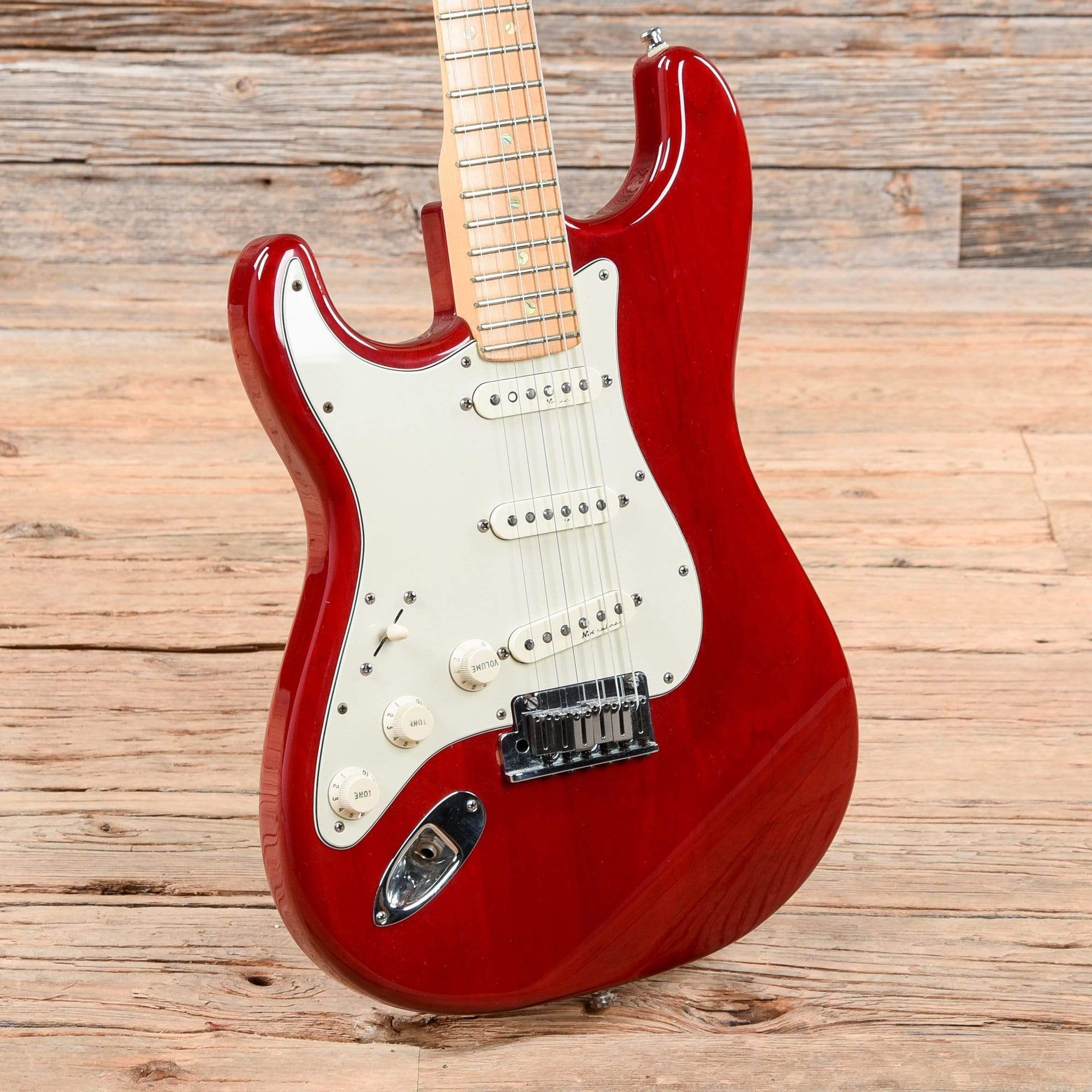 Fender American Deluxe Stratocaster Crimson Red Transparent 2000 LEFTY ...