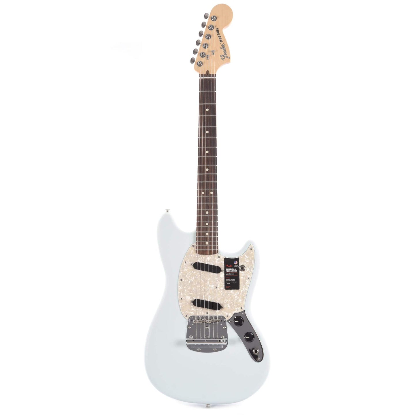 Fender American Performer Mustang Satin Sonic Blue – Chicago Music Exchange