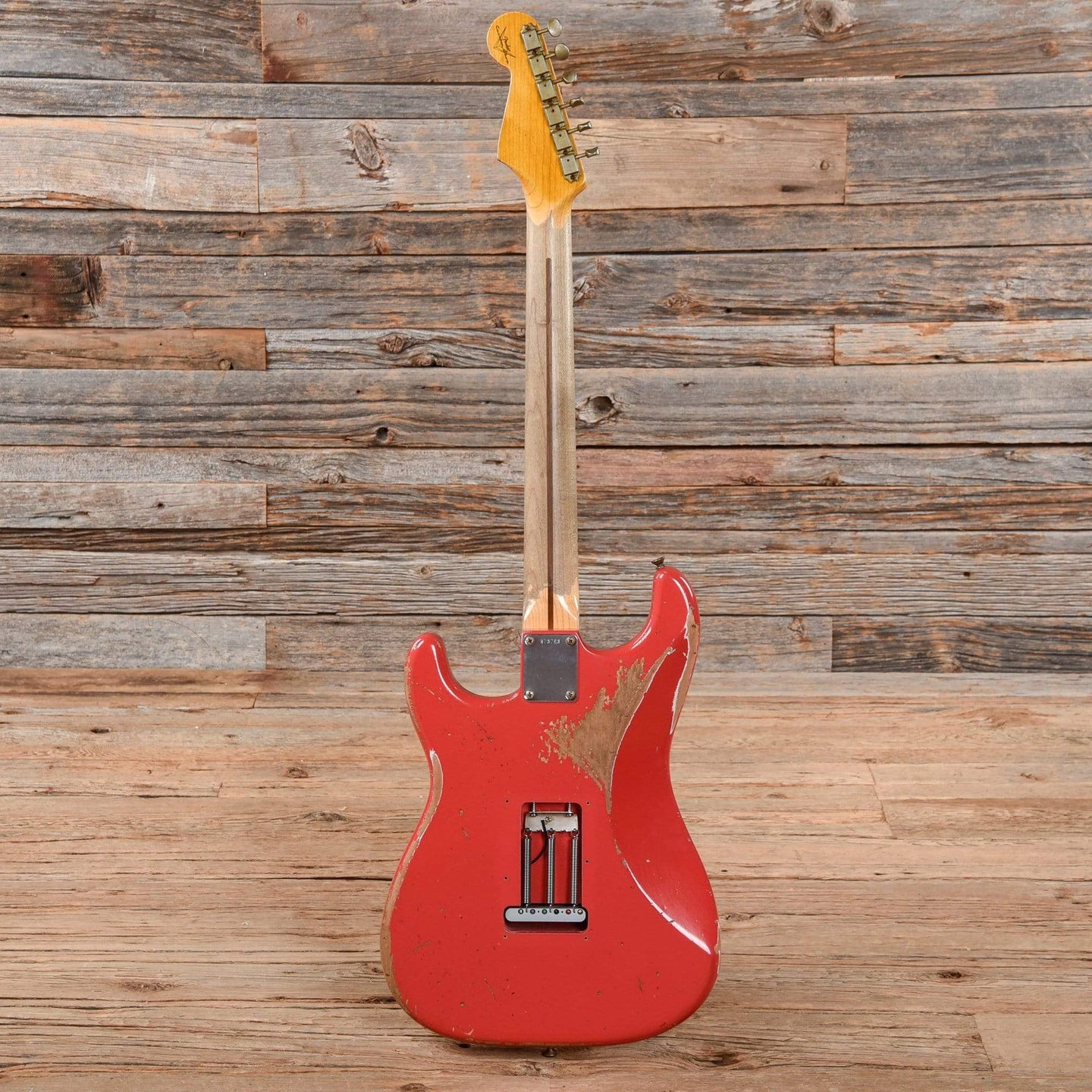 Fender CS 1956 Stratocaster Heavy Relic Fiesta Red 2013 – Chicago Music ...
